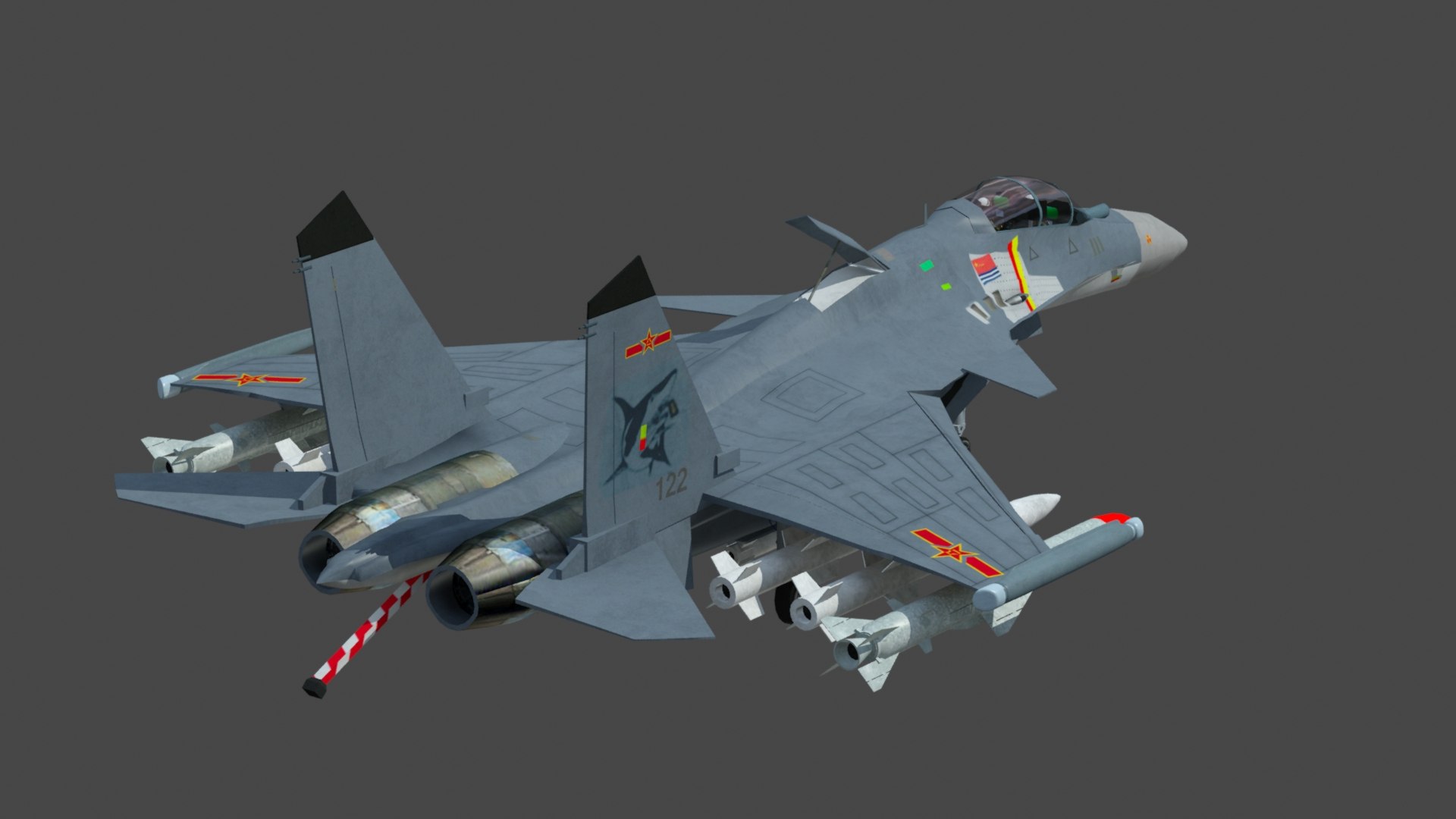 3D Chinese J15d Electronic Warfare Fighter Jet - TurboSquid 2307328