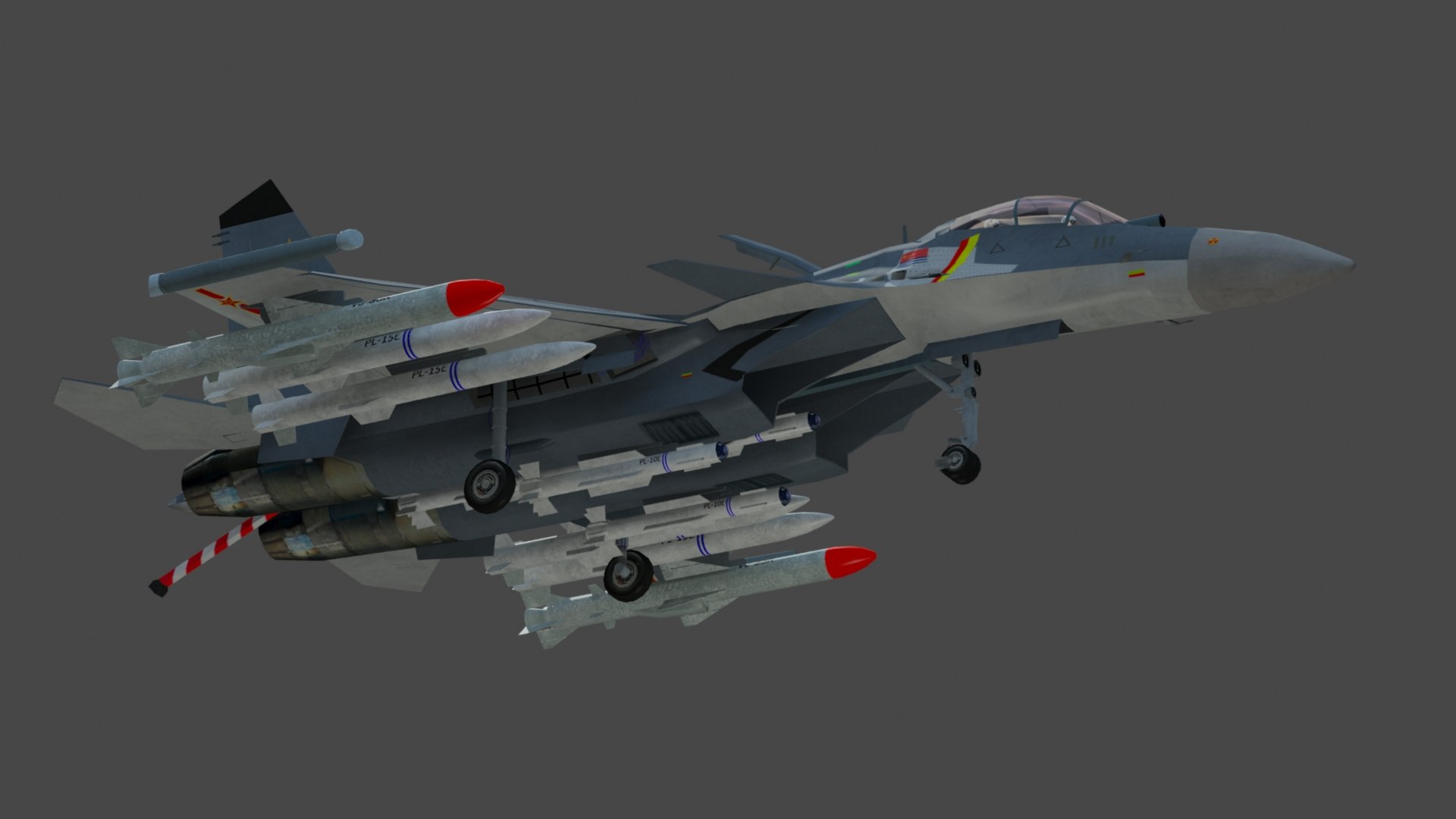 3D Chinese J15d Electronic Warfare Fighter Jet - TurboSquid 2307328