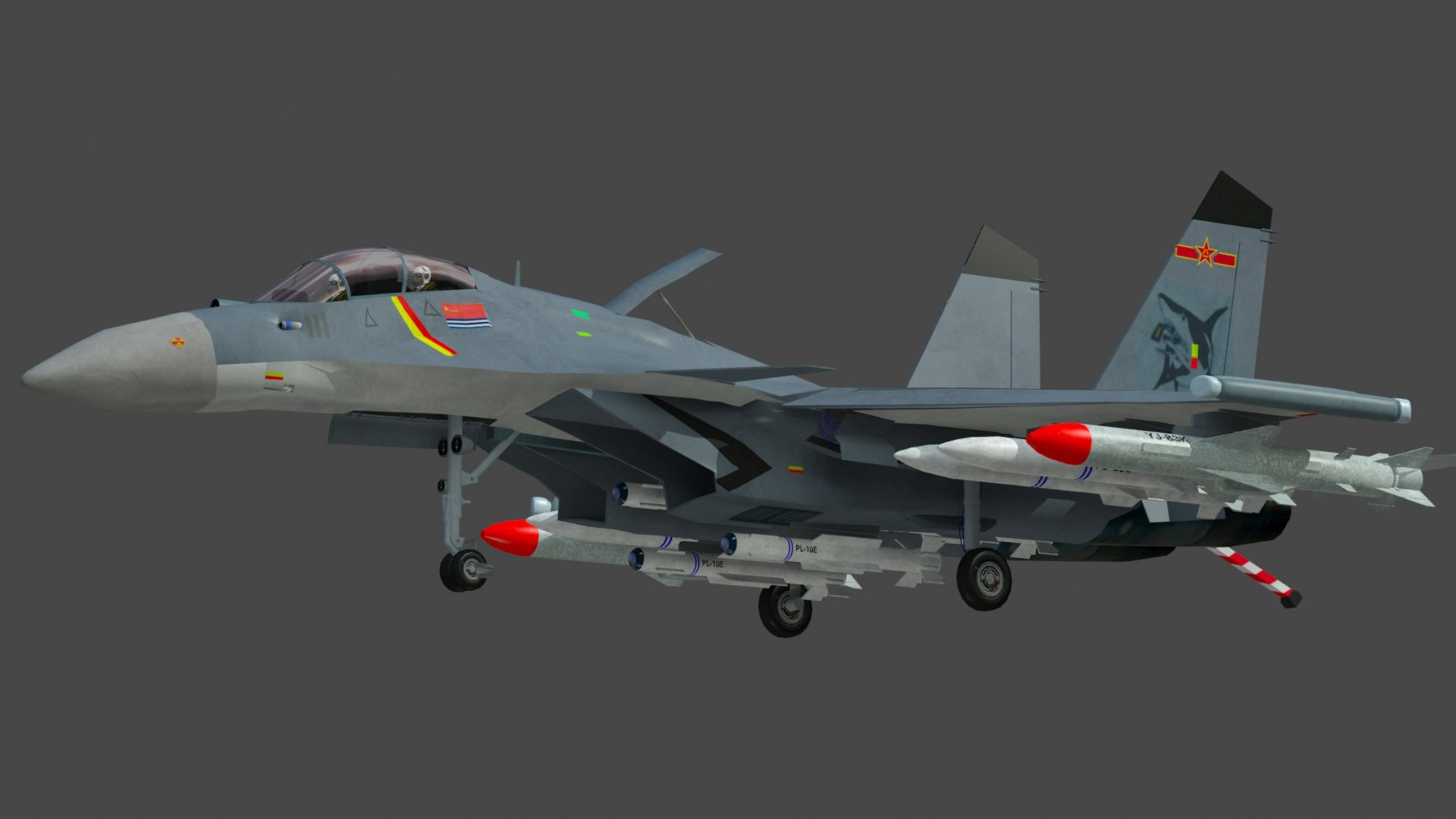 3D Chinese J15d Electronic Warfare Fighter Jet - TurboSquid 2307328