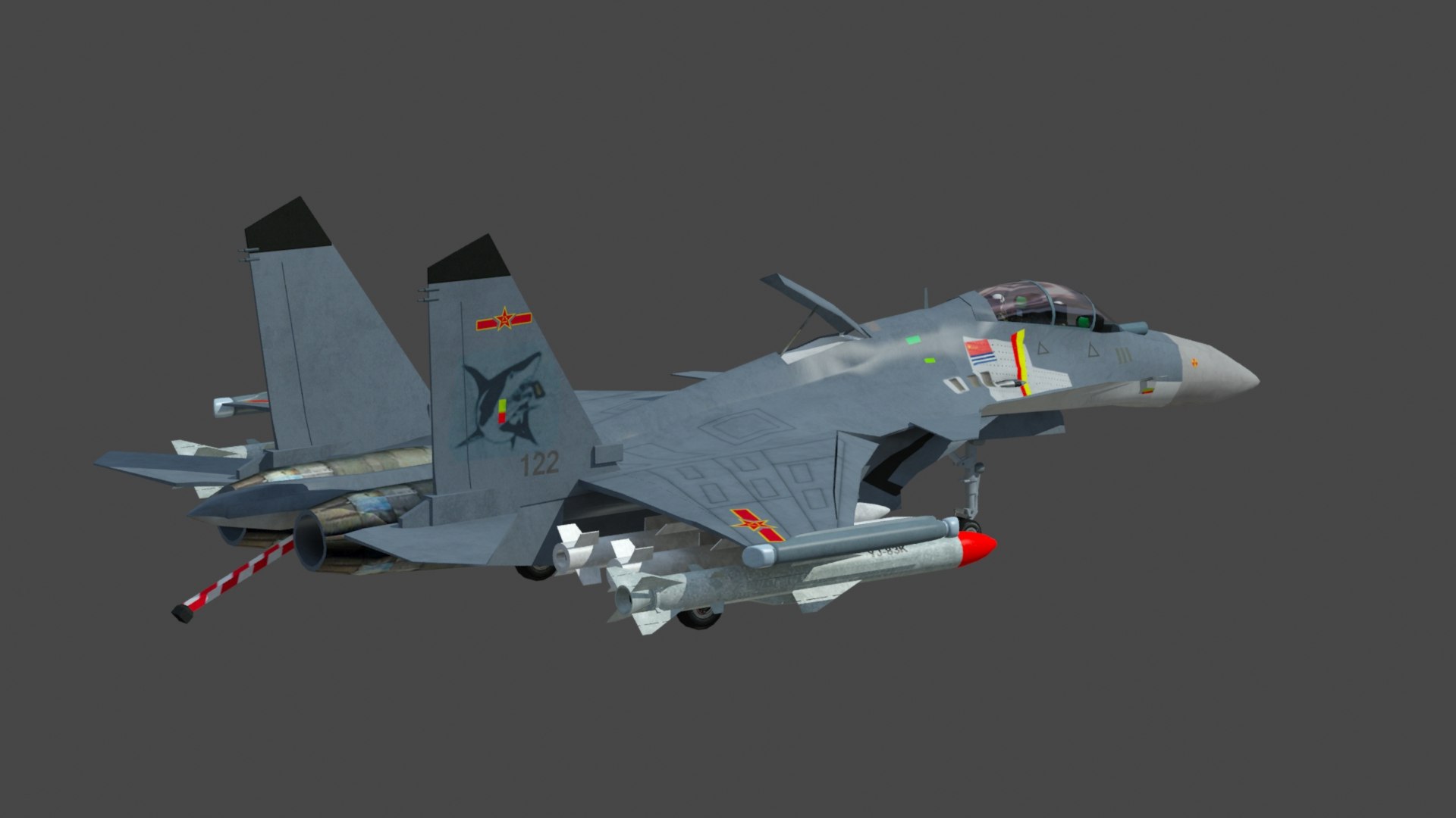 3D Chinese J15d Electronic Warfare Fighter Jet - TurboSquid 2307328
