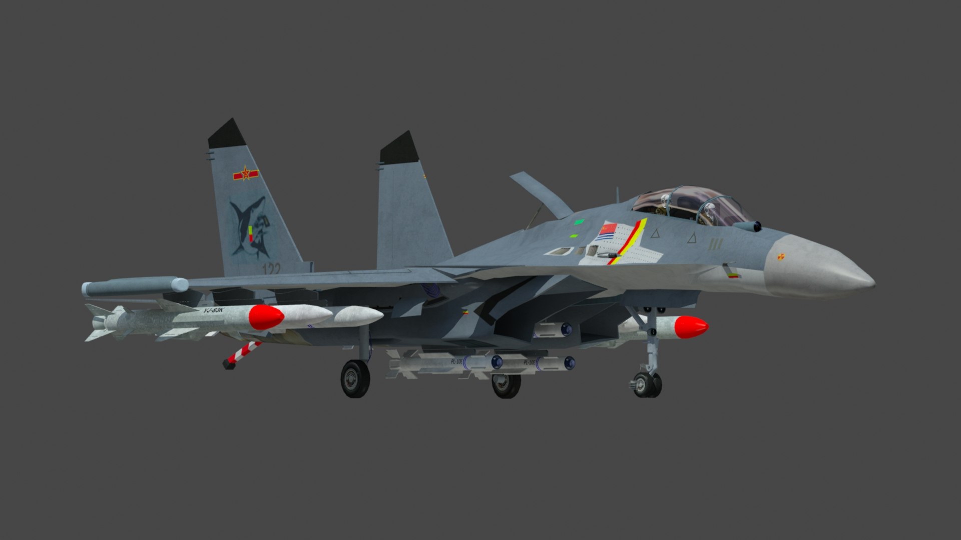 3D Chinese J15d Electronic Warfare Fighter Jet - TurboSquid 2307328