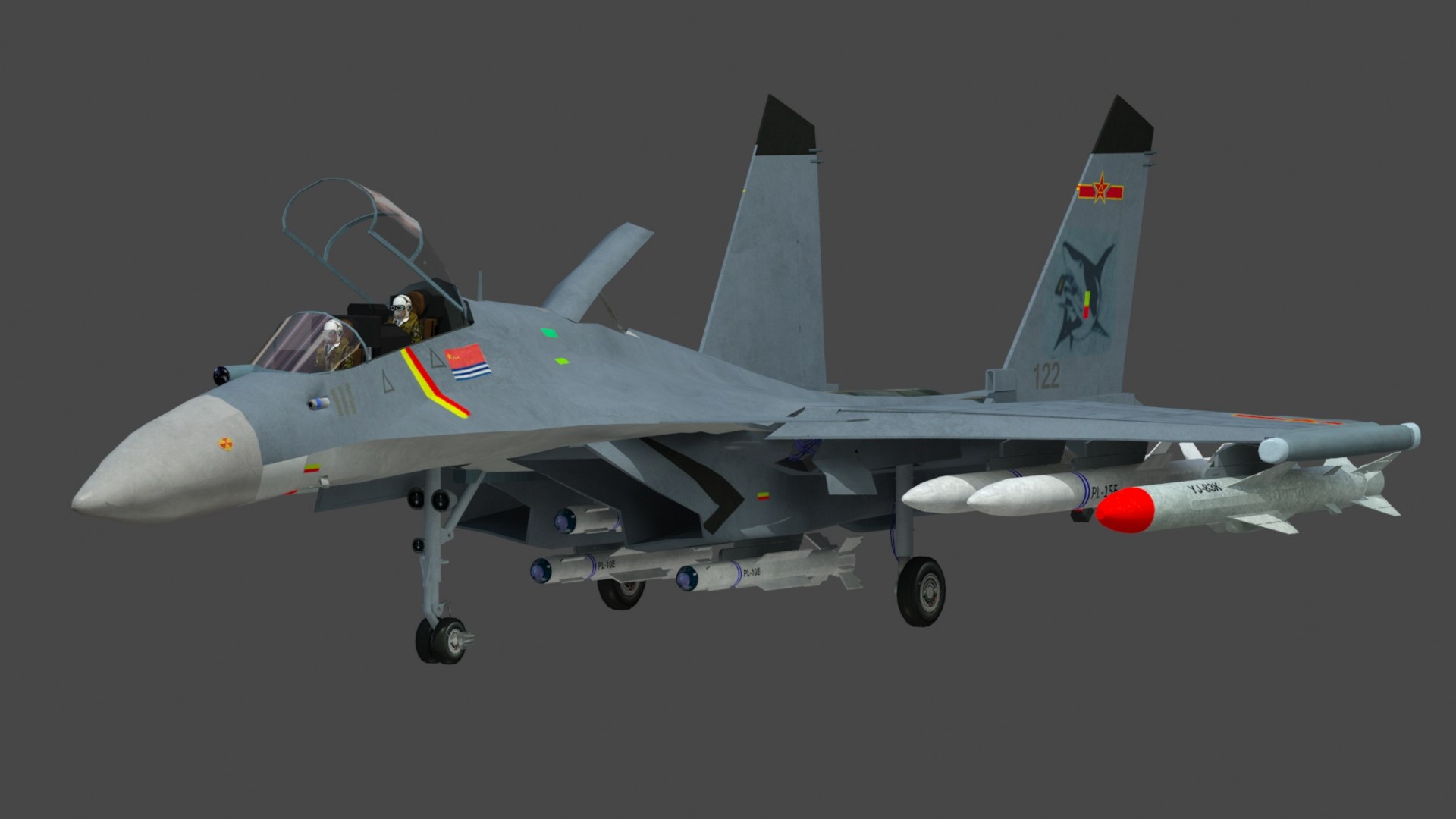 3D Chinese J15d Electronic Warfare Fighter Jet - TurboSquid 2307328