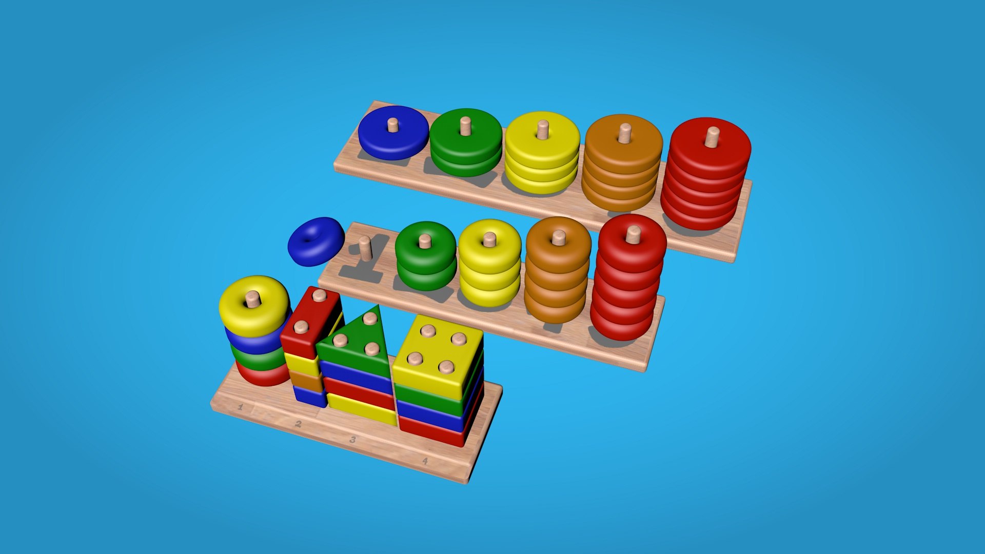 Numbers Colors 3D Model - TurboSquid 1694471
