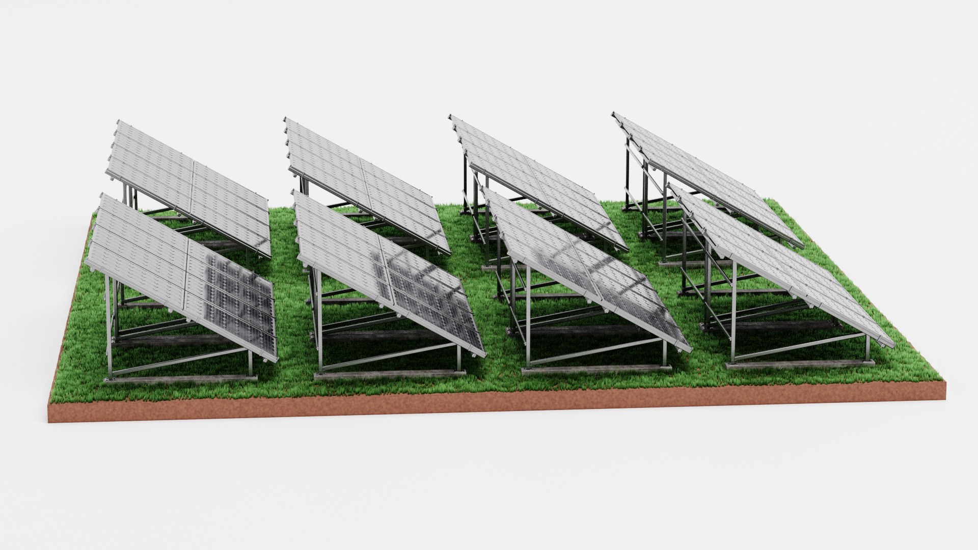 3D Solar Farms model - TurboSquid 2177501