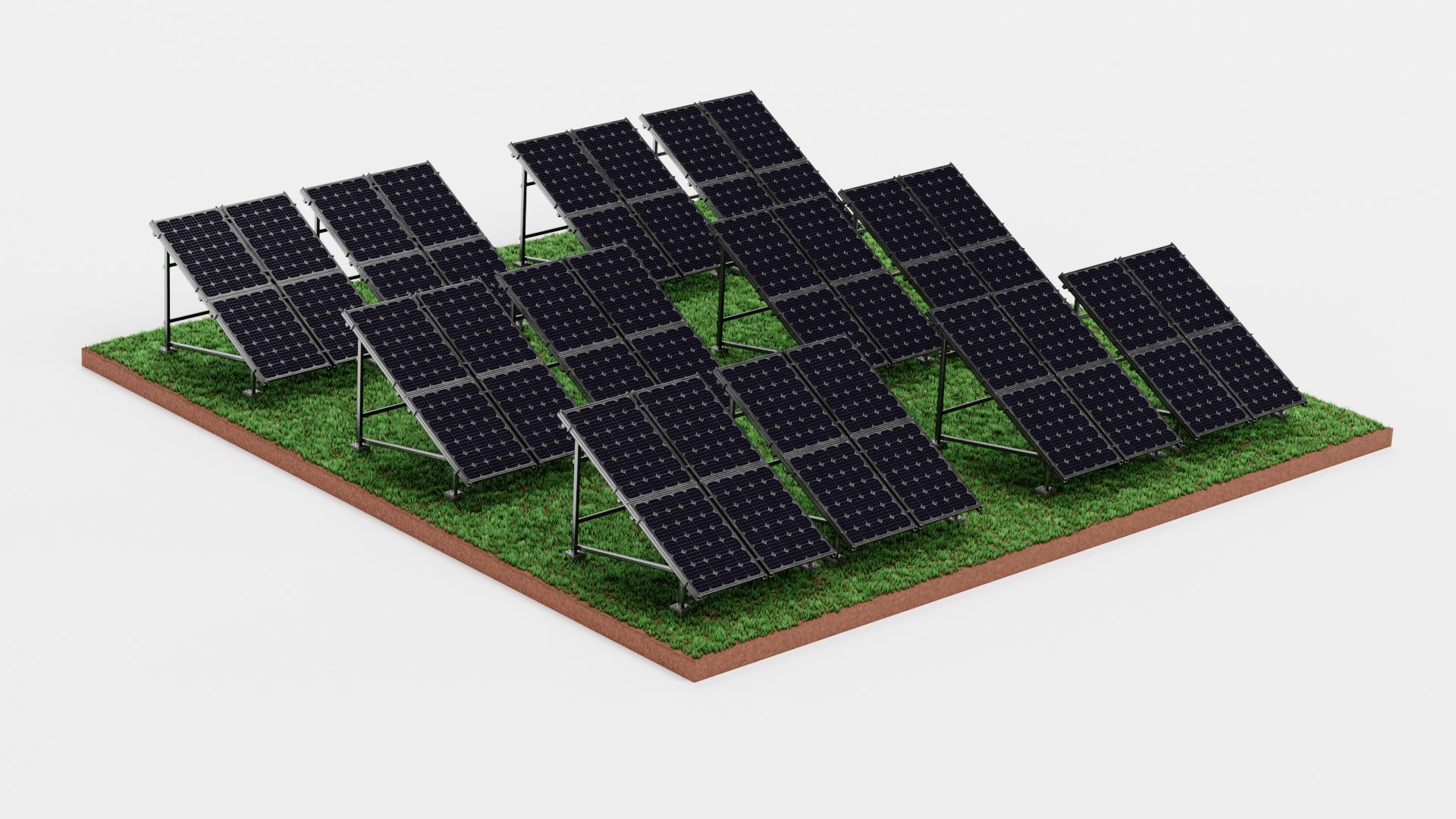 3D Solar Farms model - TurboSquid 2177501