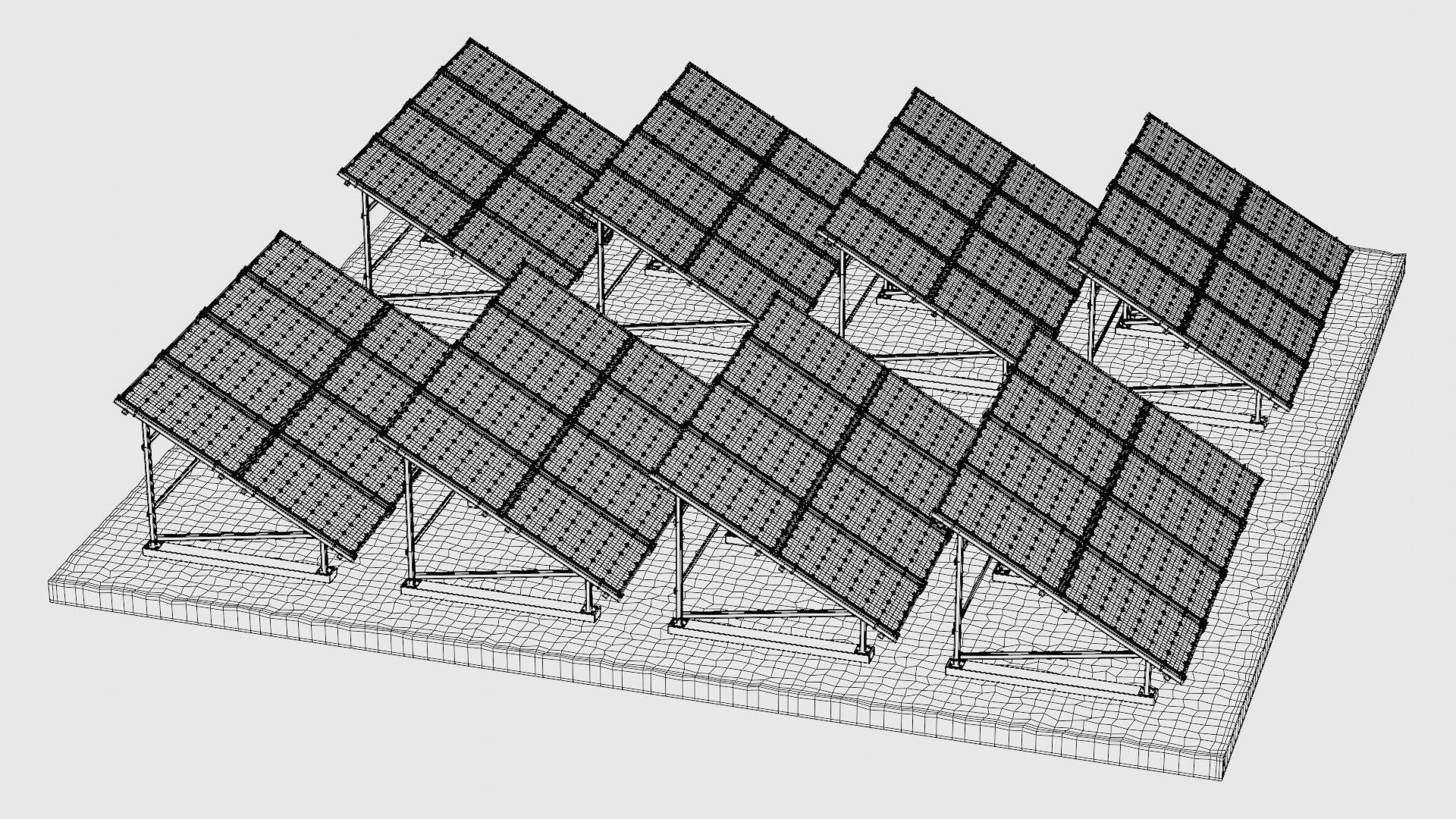 3D Solar Farms model - TurboSquid 2177501