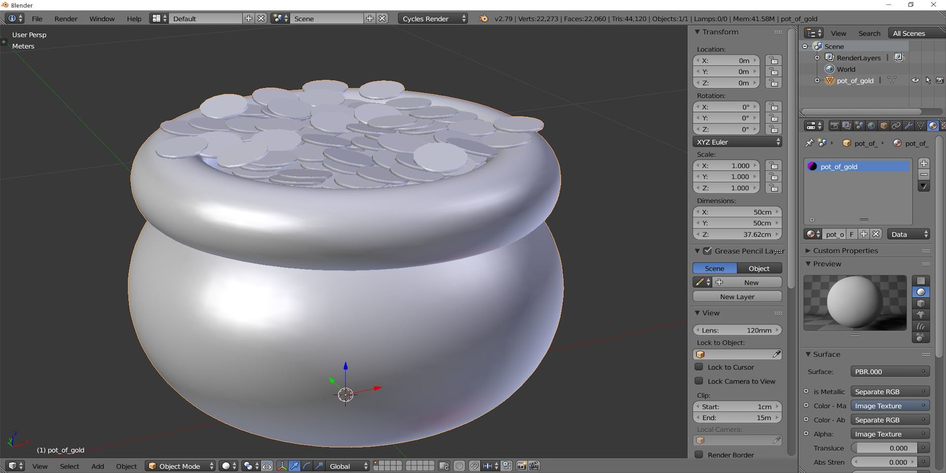 Pot Gold Coins 3D Model - TurboSquid 1153775