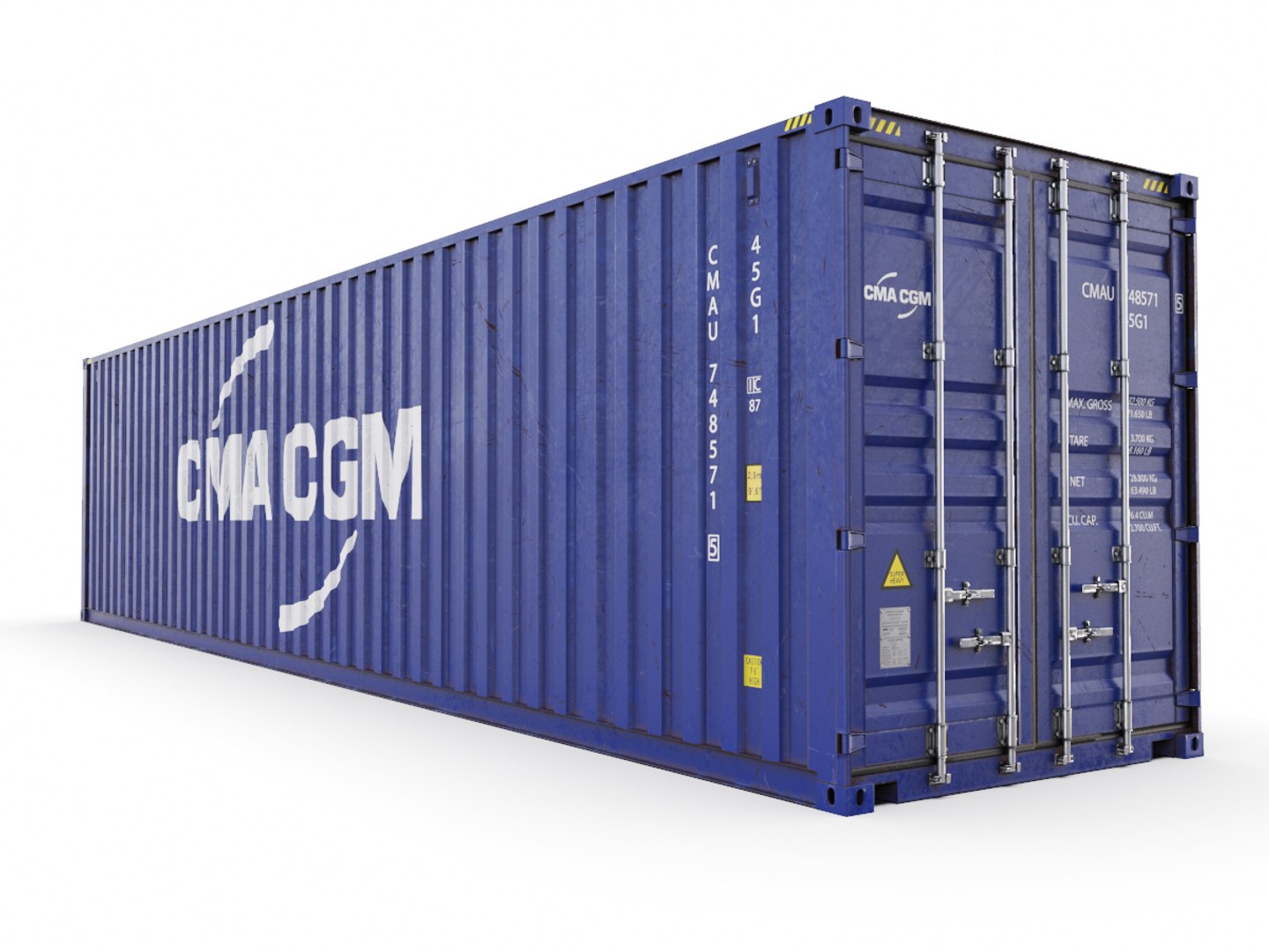 Shipping container cma-cgm 40 3D - TurboSquid 1618809