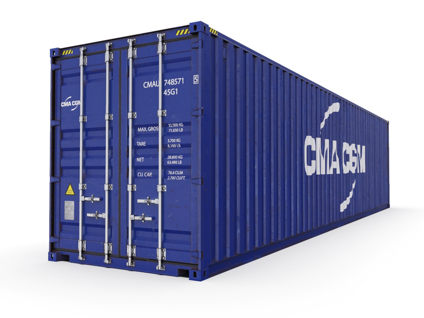 Shipping container cma-cgm 40 3D - TurboSquid 1618809