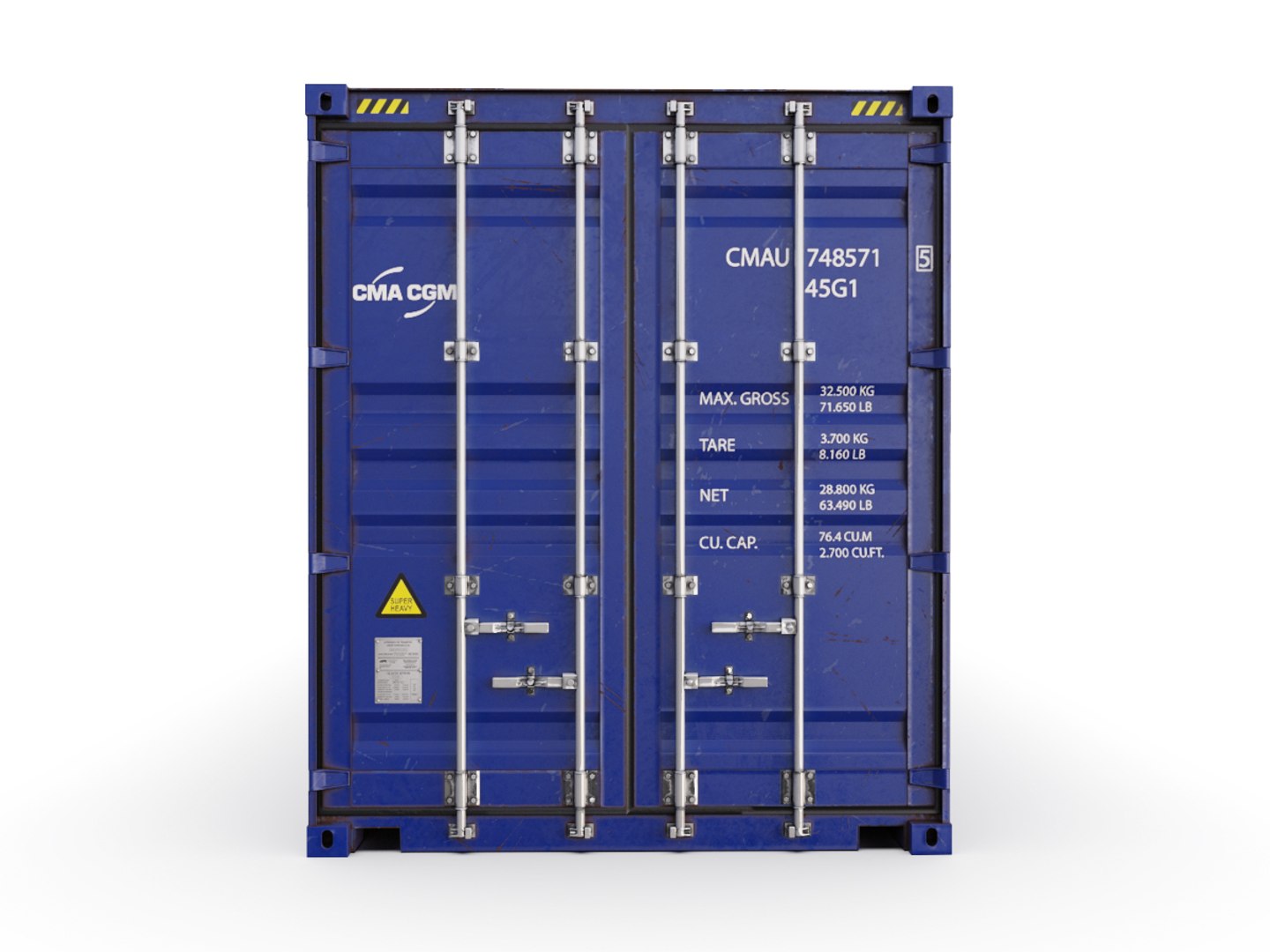 Shipping container cma-cgm 40 3D - TurboSquid 1618809