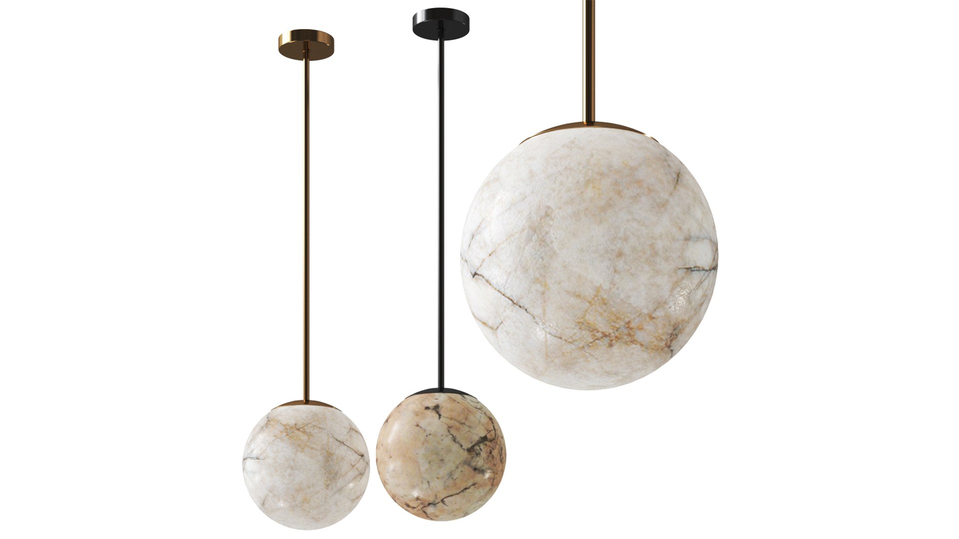 SAVINA ALABASTER PENDANT LIGHT 3D model - TurboSquid 1884560