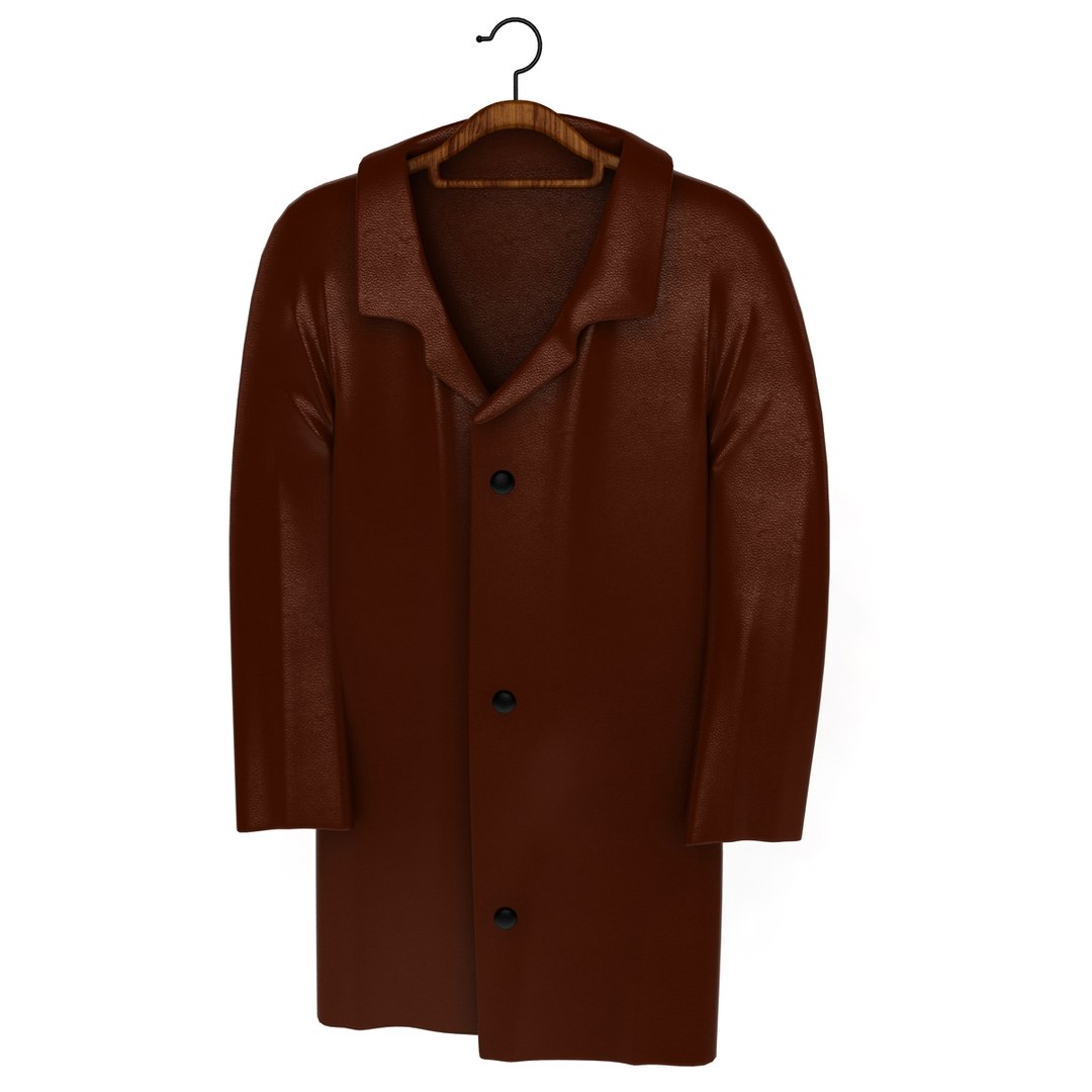 3d model overcoat t coat