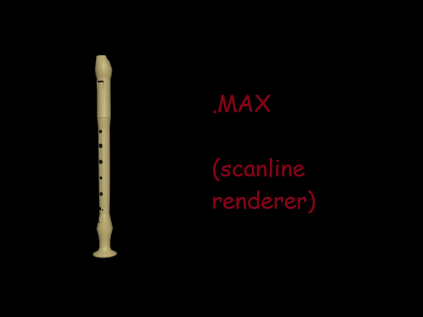 3d Model Flute Recorder
