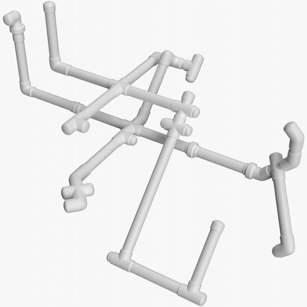 modelo 3d Modular PVC Pipe Set - TurboSquid 2093765