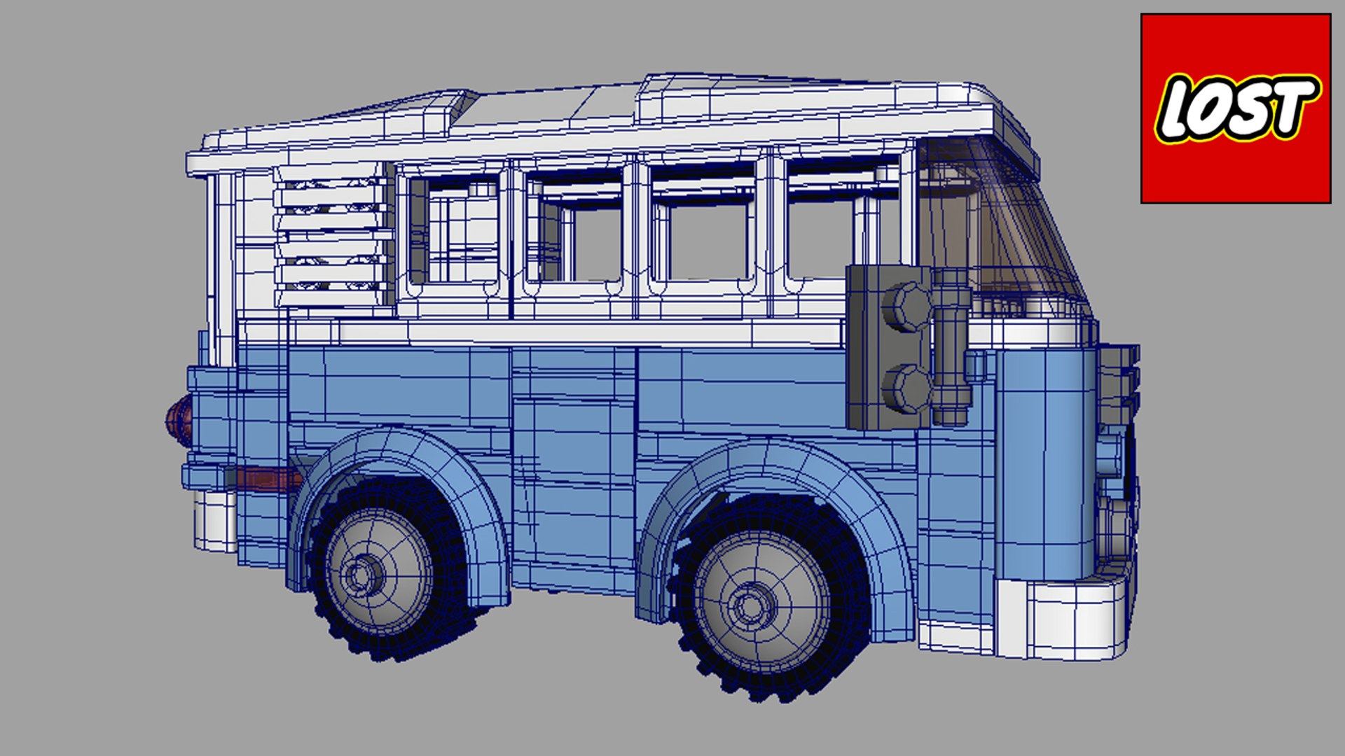 3d Model Lego Lost Dharma Van