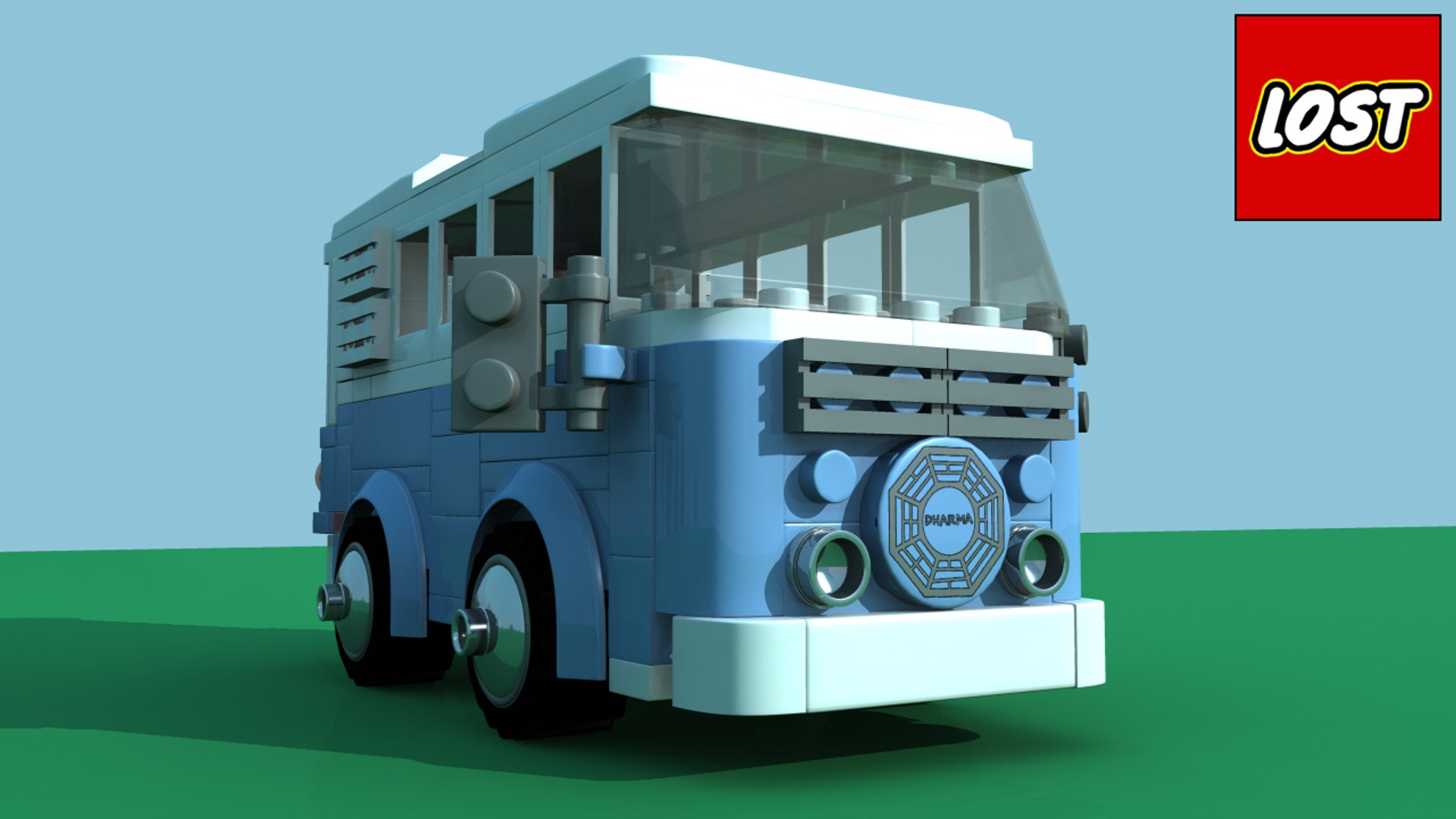3d Model Lego Lost Dharma Van