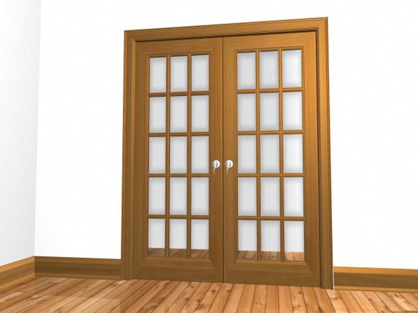 French Doors 3d Model