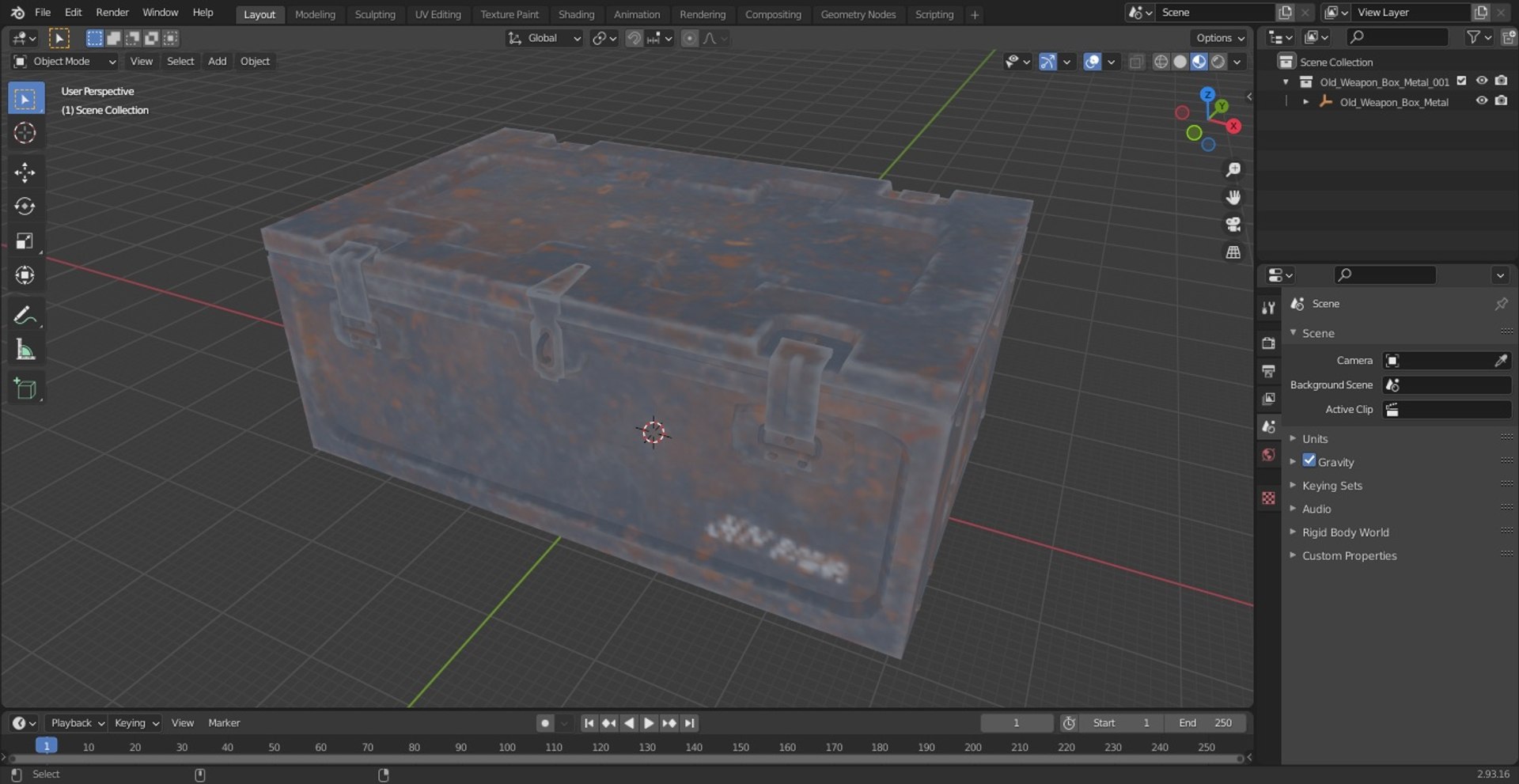 3D Old Weapon Box Metal - TurboSquid 2061448
