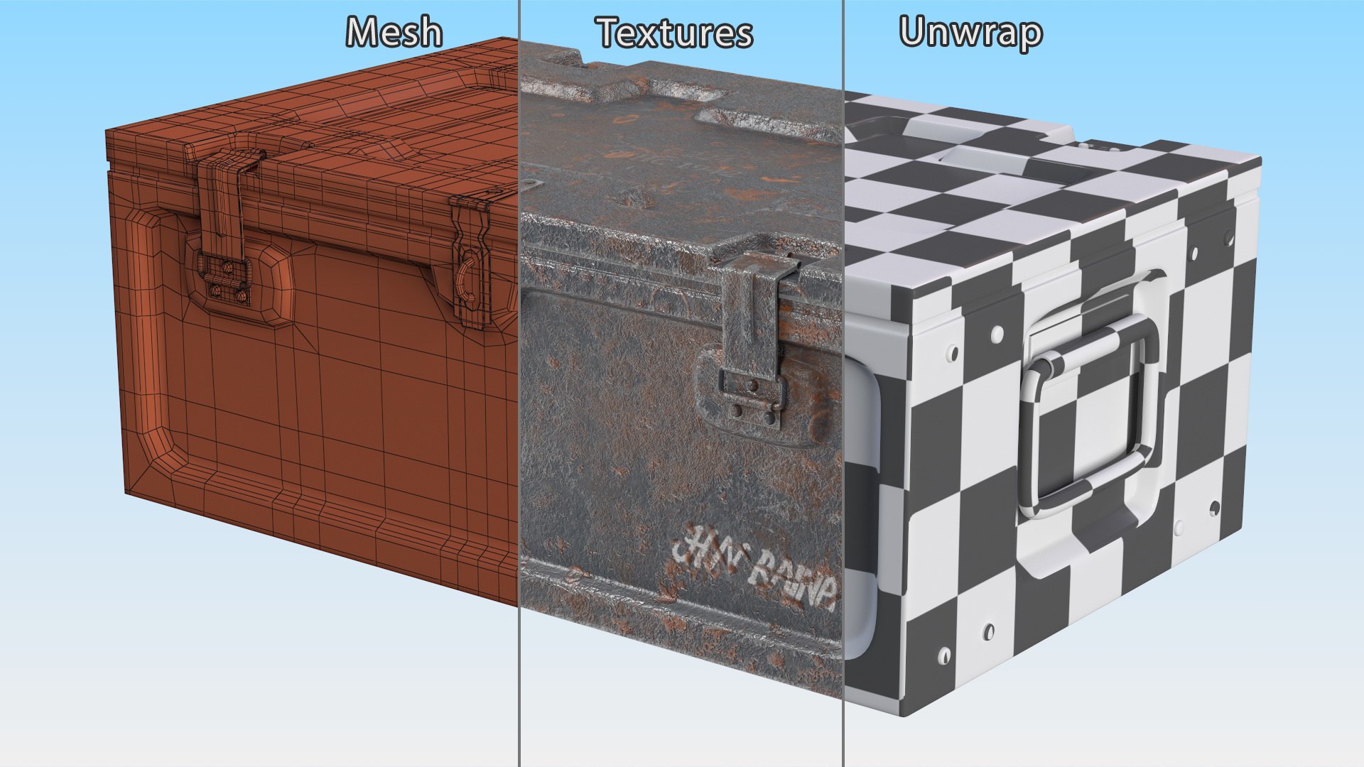 3D Old Weapon Box Metal - TurboSquid 2061448