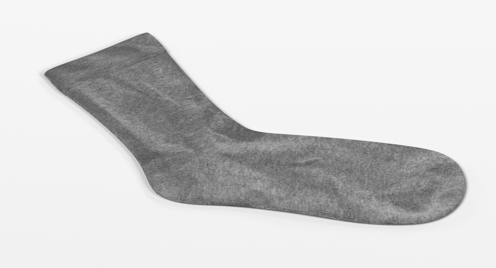 Grey Sock 3D Model - TurboSquid 1188619