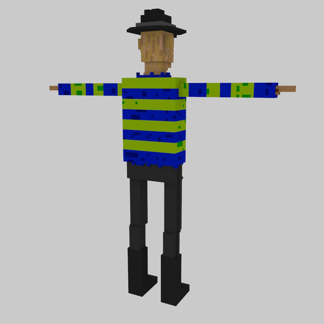 Free 3D Model Pixel Cartoon Man - TurboSquid 1583878