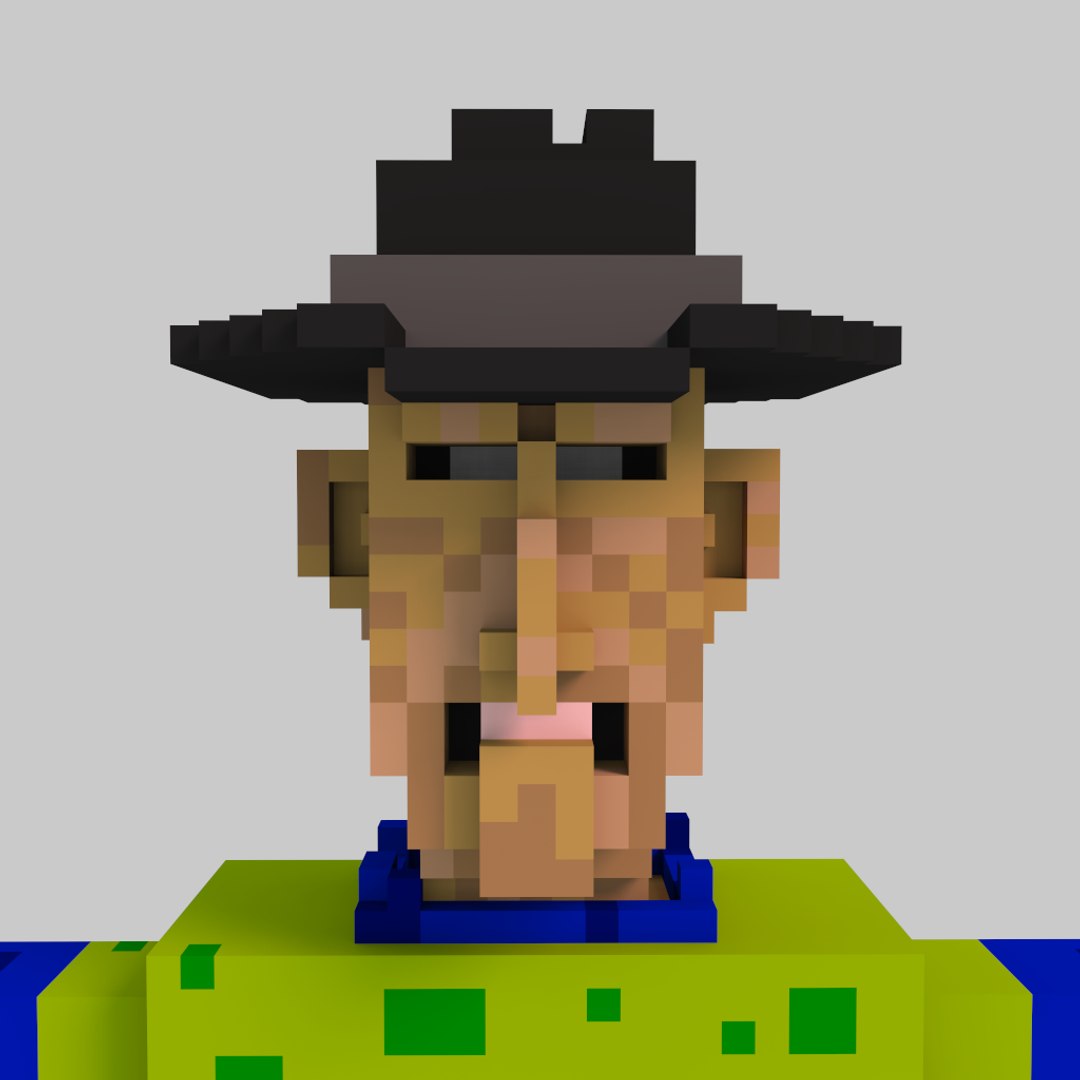 Free 3D Model Pixel Cartoon Man - TurboSquid 1583878