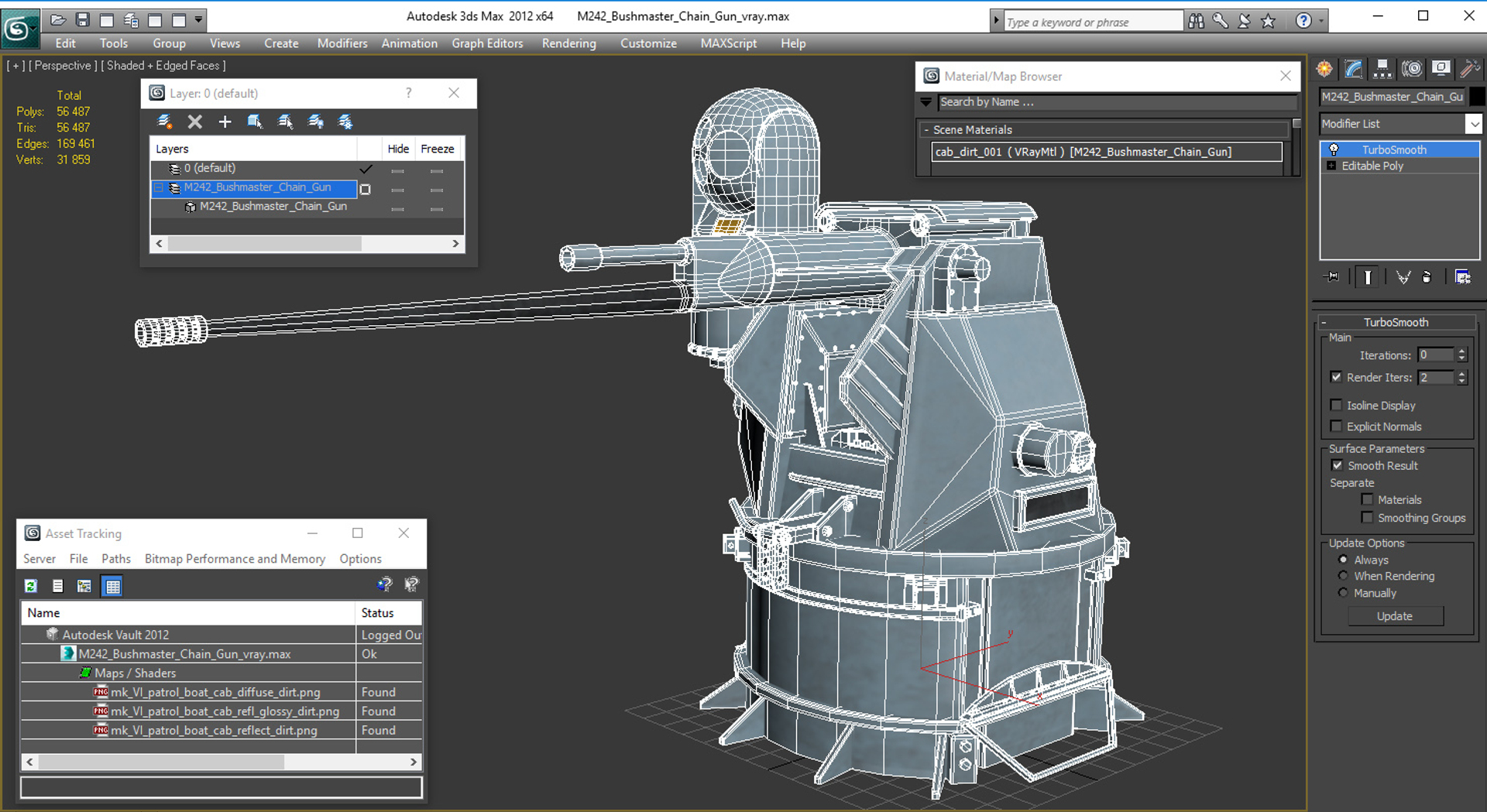3D model m242 bushmaster chain gun - TurboSquid 1367578
