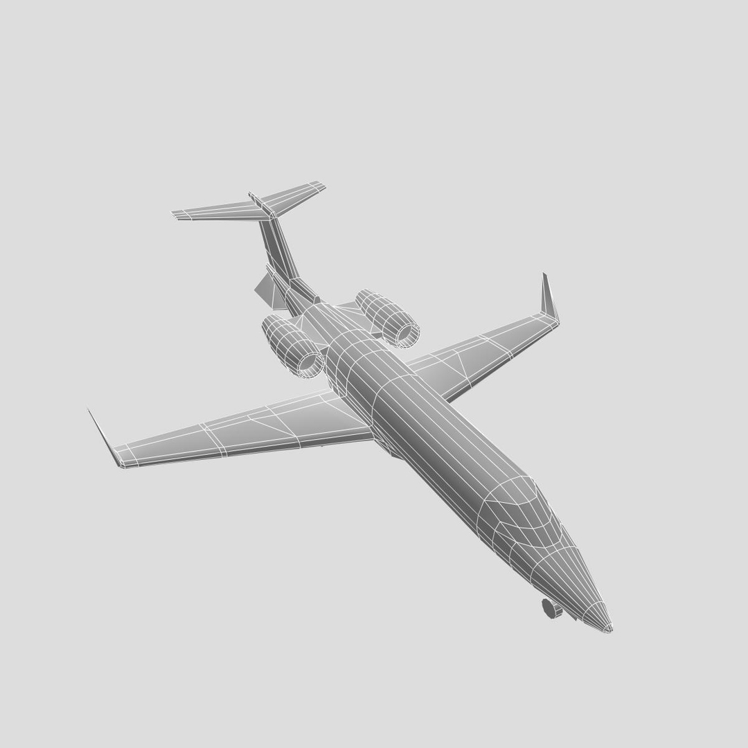 3d Model Learjet Basic Aircraft