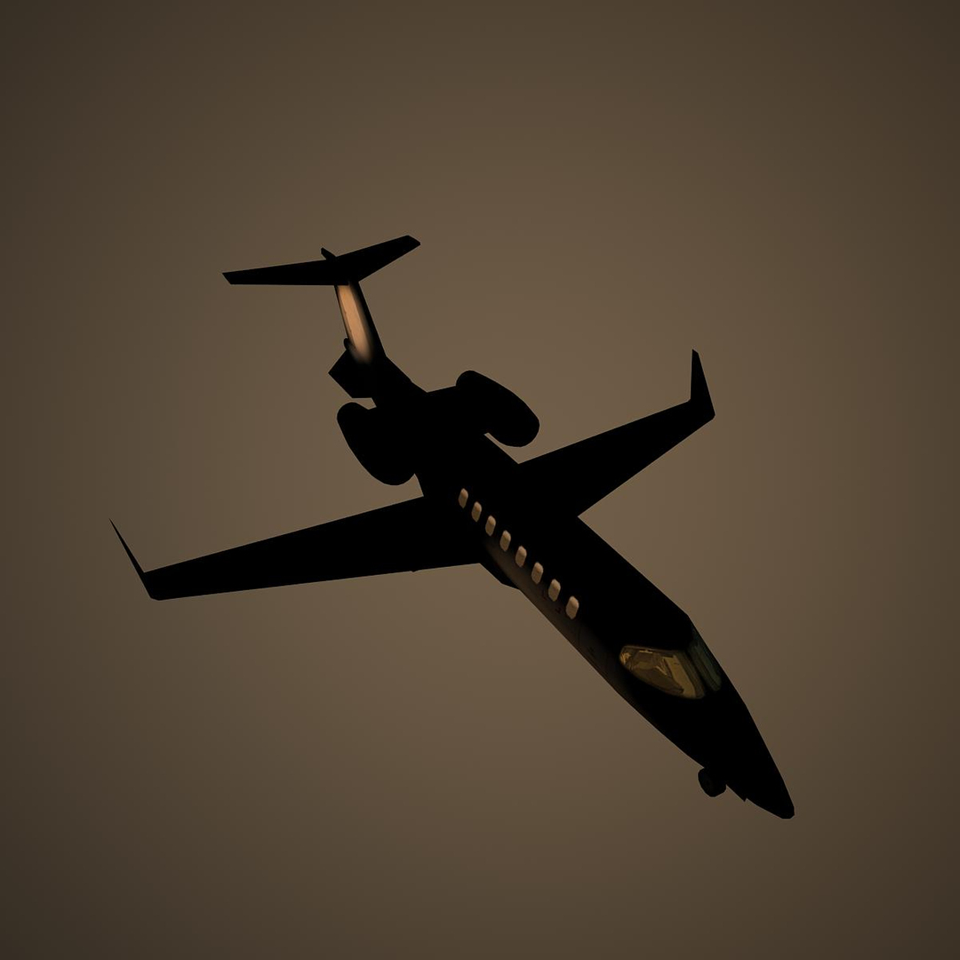 3d Model Learjet Basic Aircraft