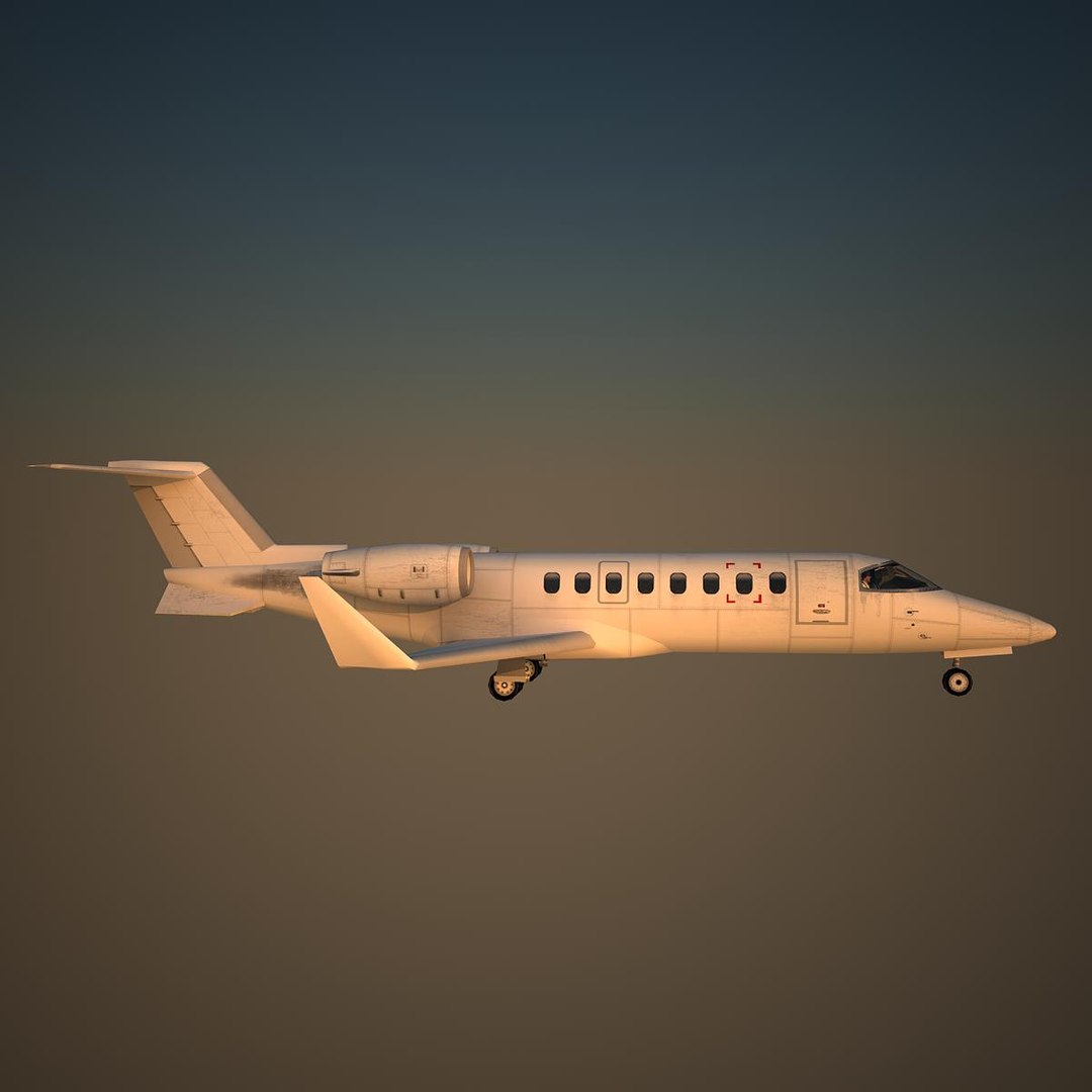 3d Model Learjet Basic Aircraft