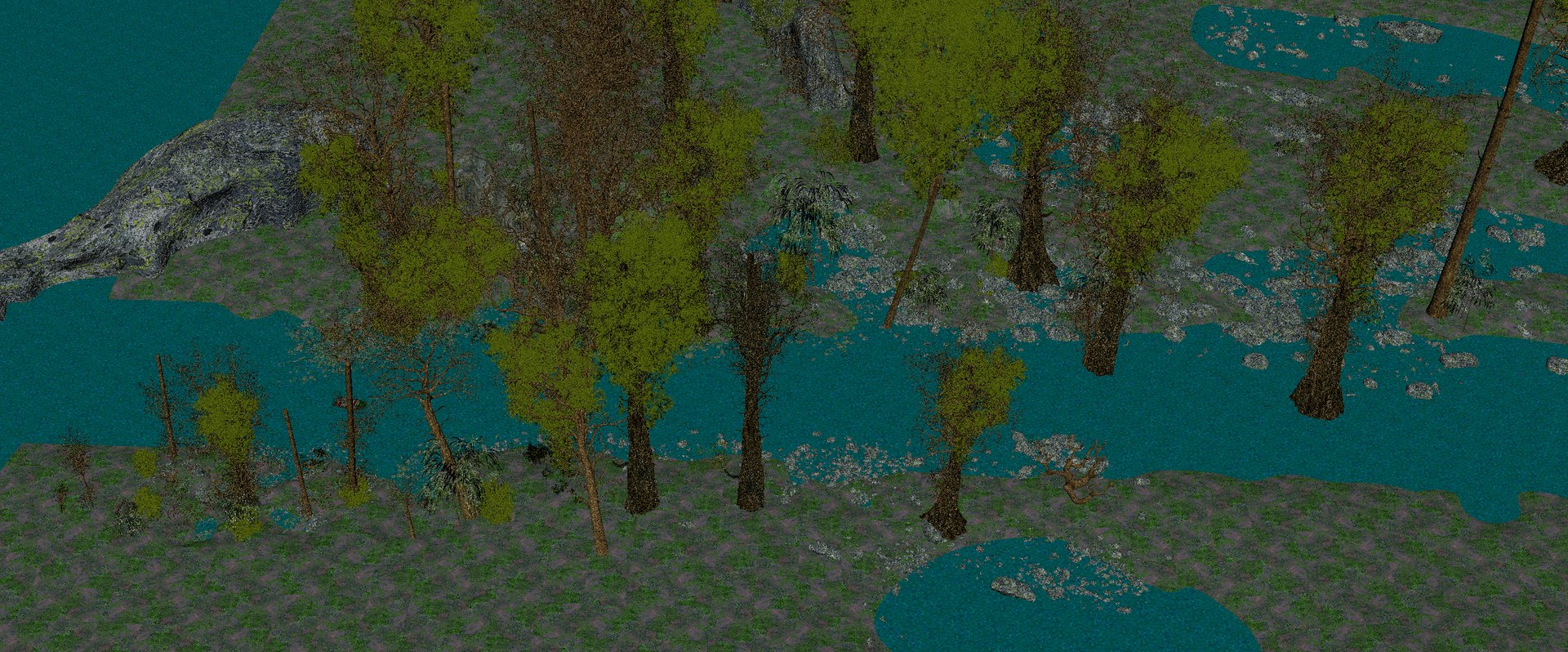 3D Fantasy Sunset Swamp Environment Model - TurboSquid 2023980