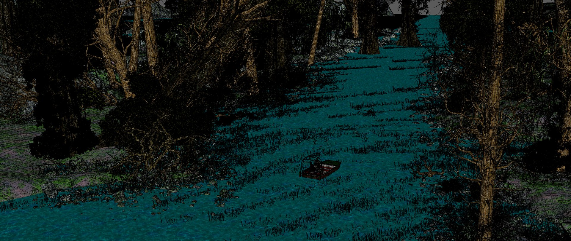 3D Fantasy Sunset Swamp Environment Model - TurboSquid 2023980