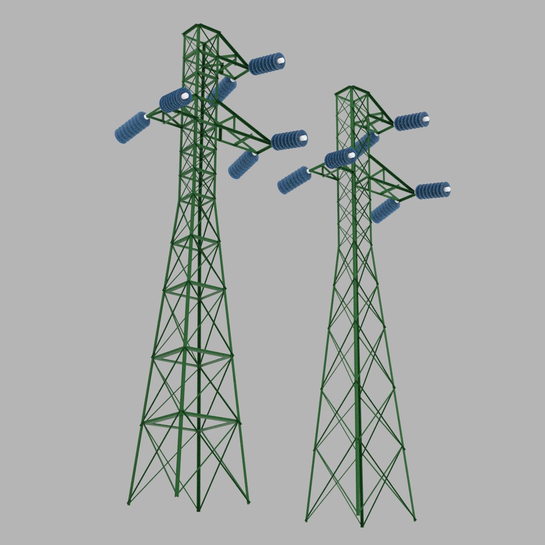 3D Electric Power Tower - TurboSquid 1970879