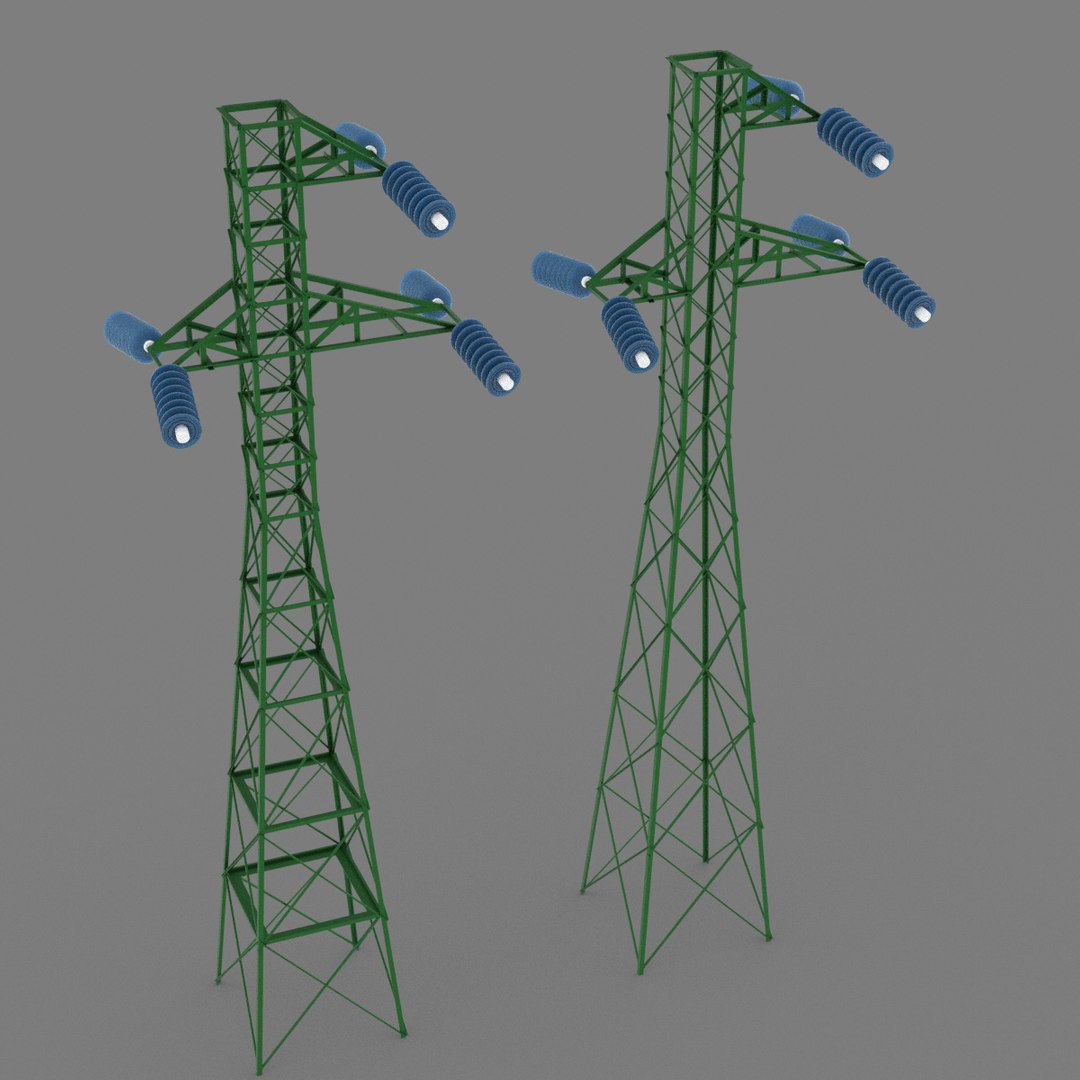 3D Electric Power Tower - TurboSquid 1970879