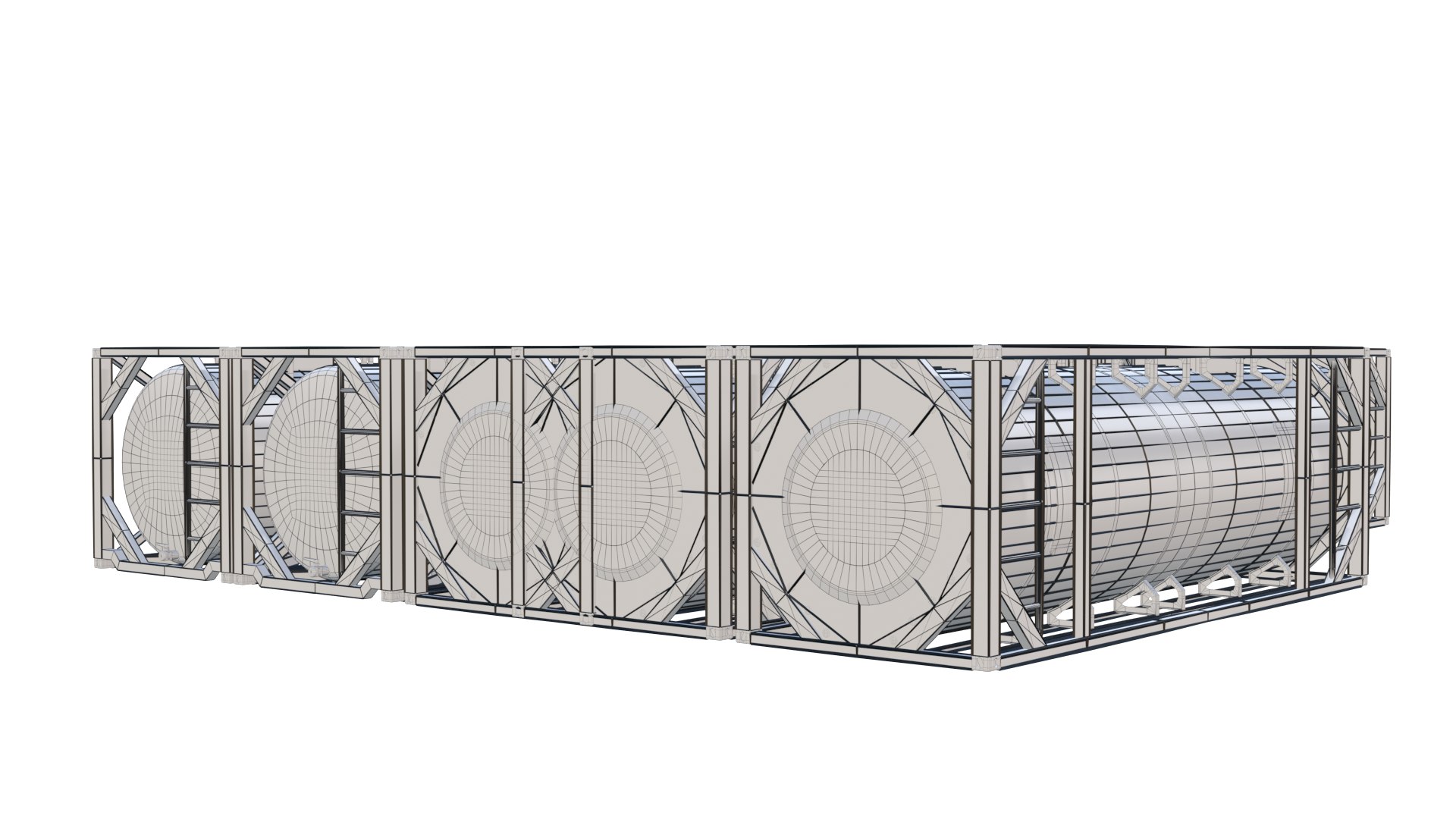ISO Tank Container 3D Model - TurboSquid 2376113
