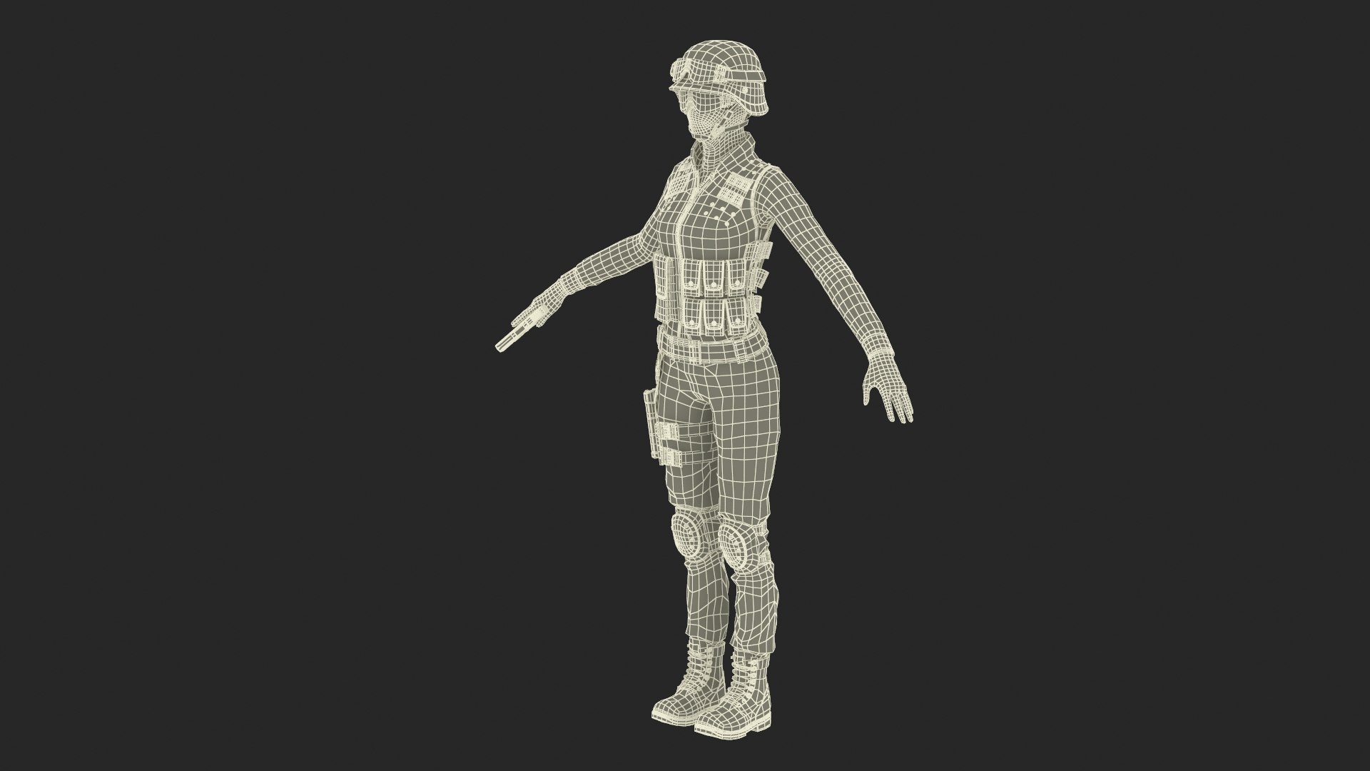 3D Female Military Swat Asian Rigged - TurboSquid 2287193