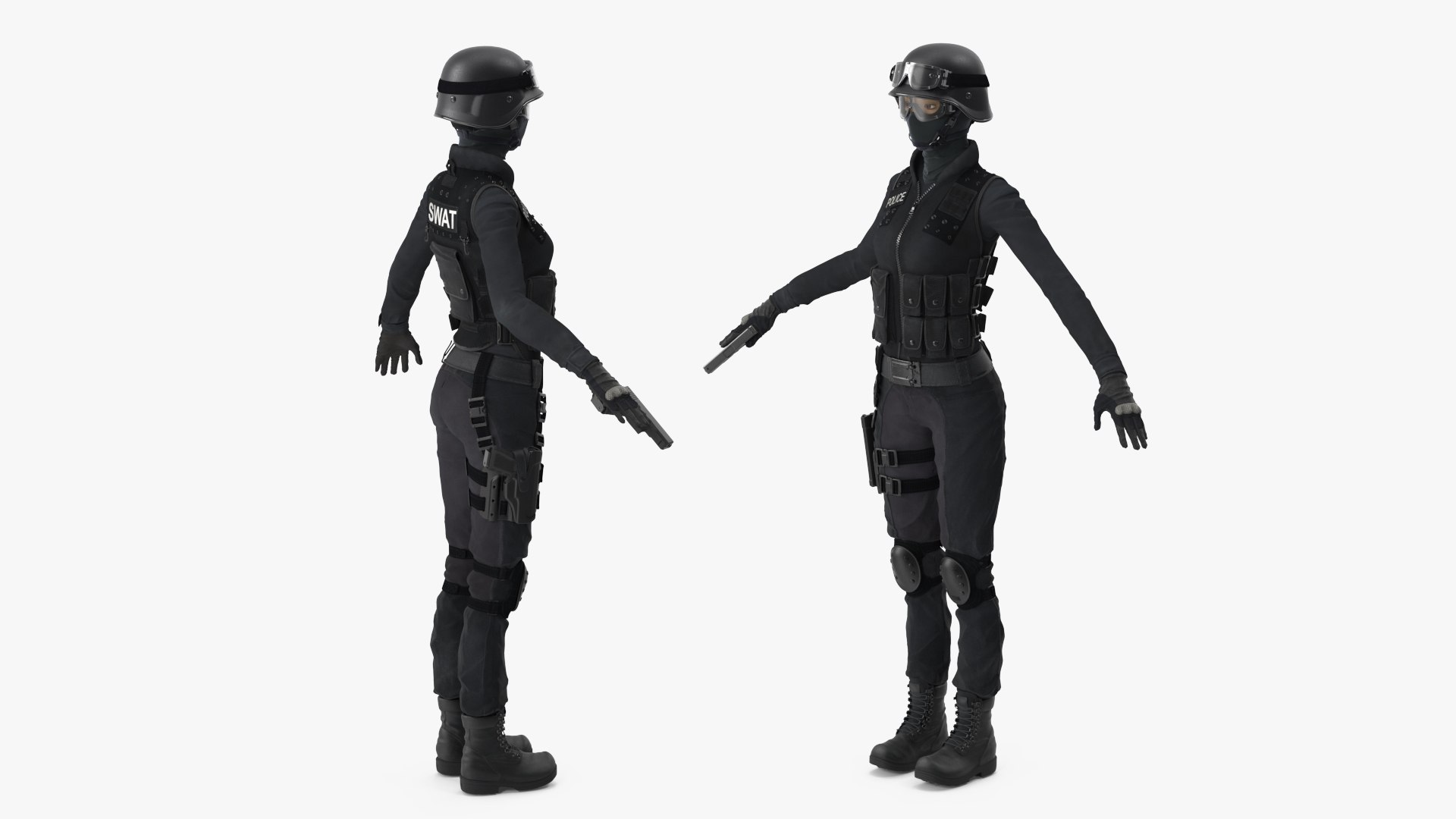 3D Female Military Swat Asian Rigged - TurboSquid 2287193