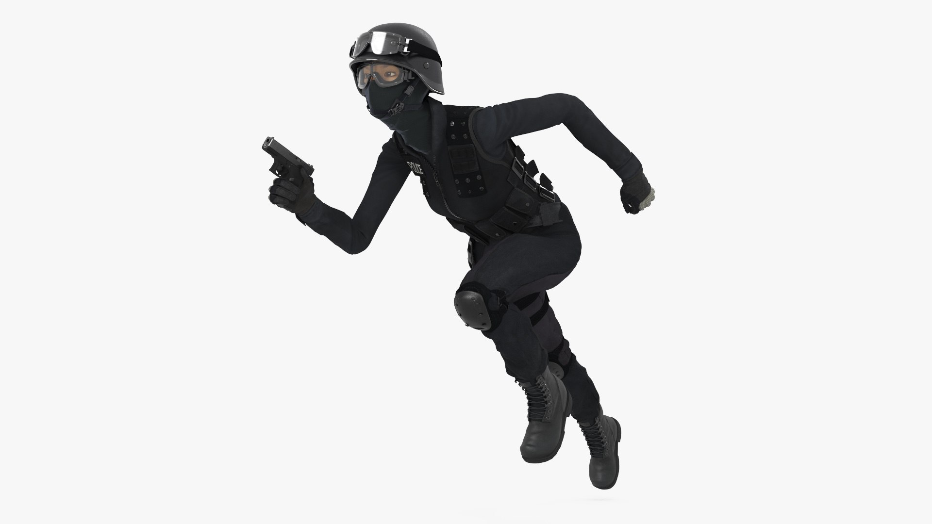 3D Female Military Swat Asian Rigged - TurboSquid 2287193