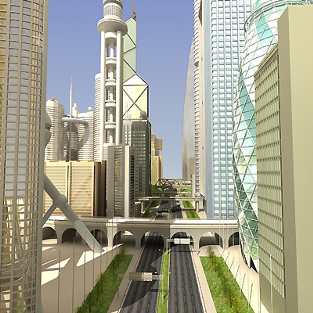 3ds Max City Street Building