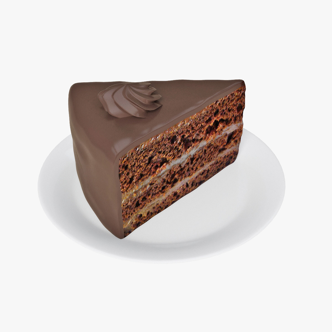 chocolate cake 3d model