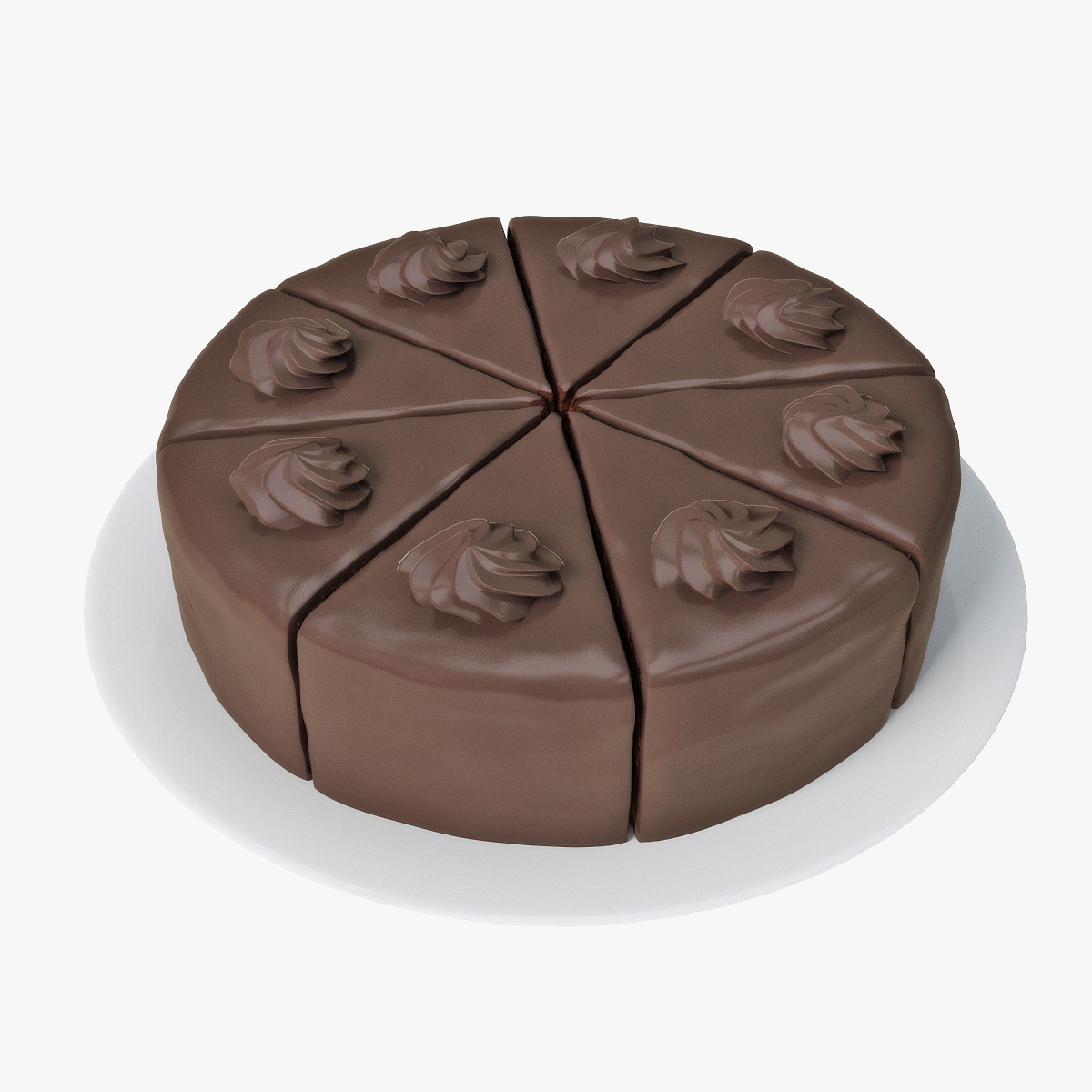 chocolate cake 3d model