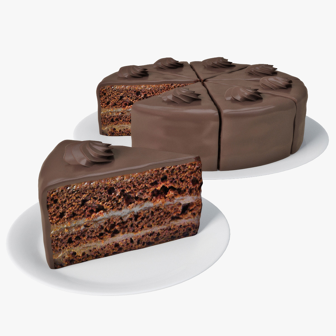 chocolate cake 3d model