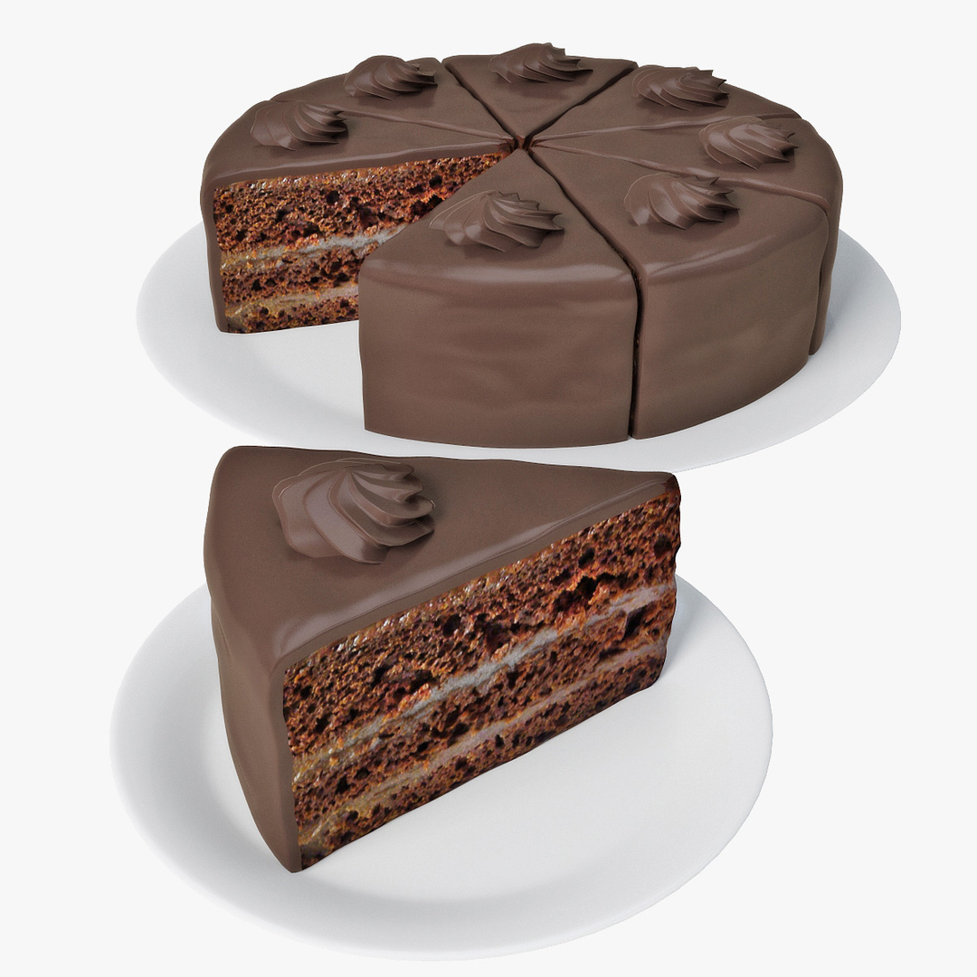 chocolate cake 3d model