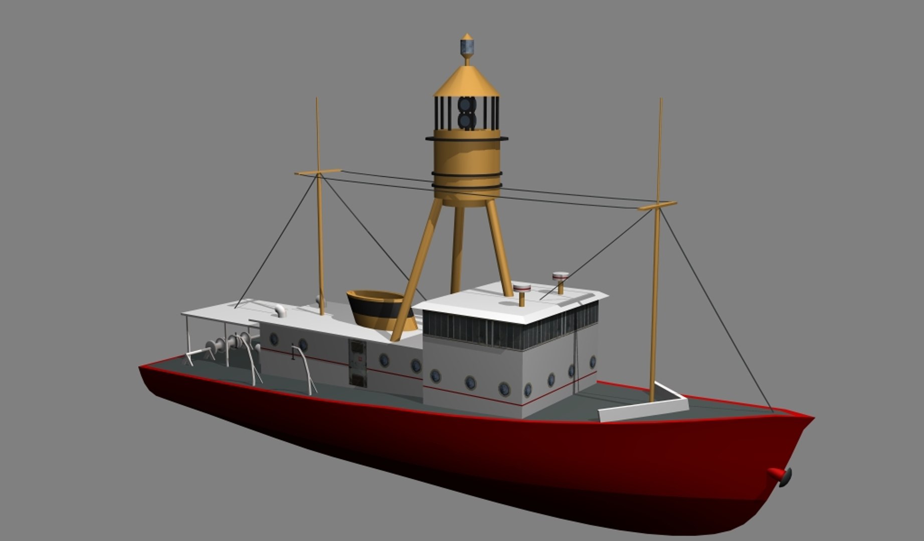 3d Light Vessels Model