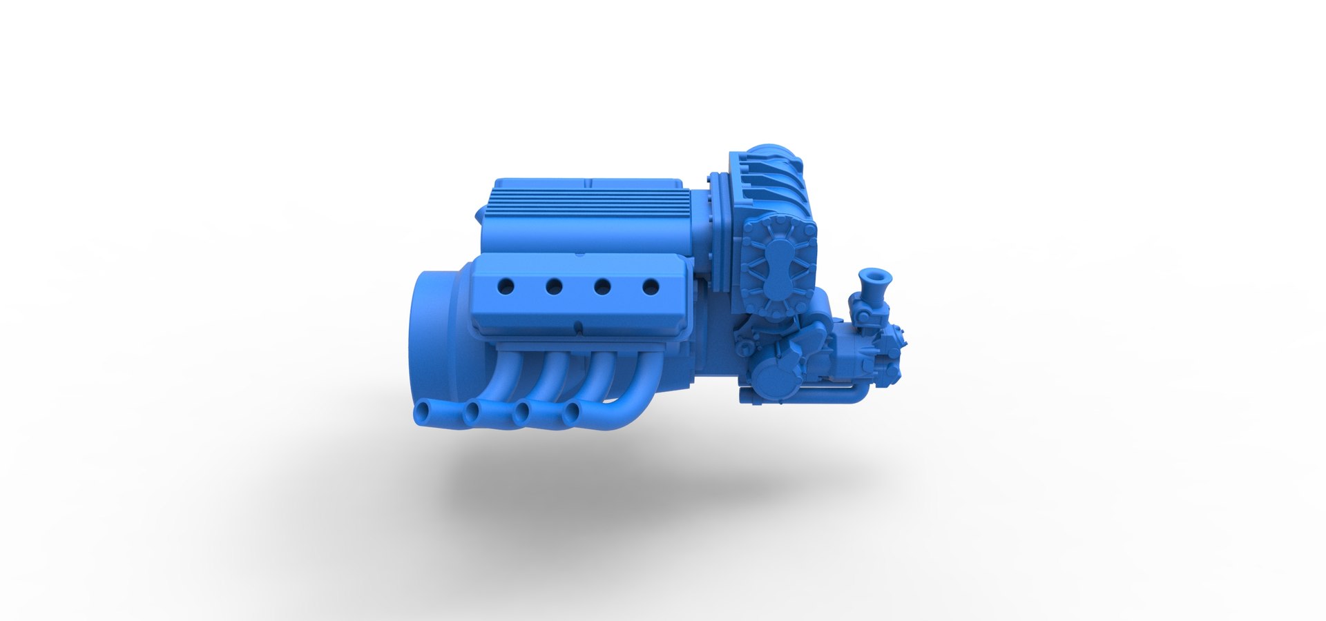 3D Diecast Engine V8 For Vintage Dragster Version 2 Scale 1 To 25 ...