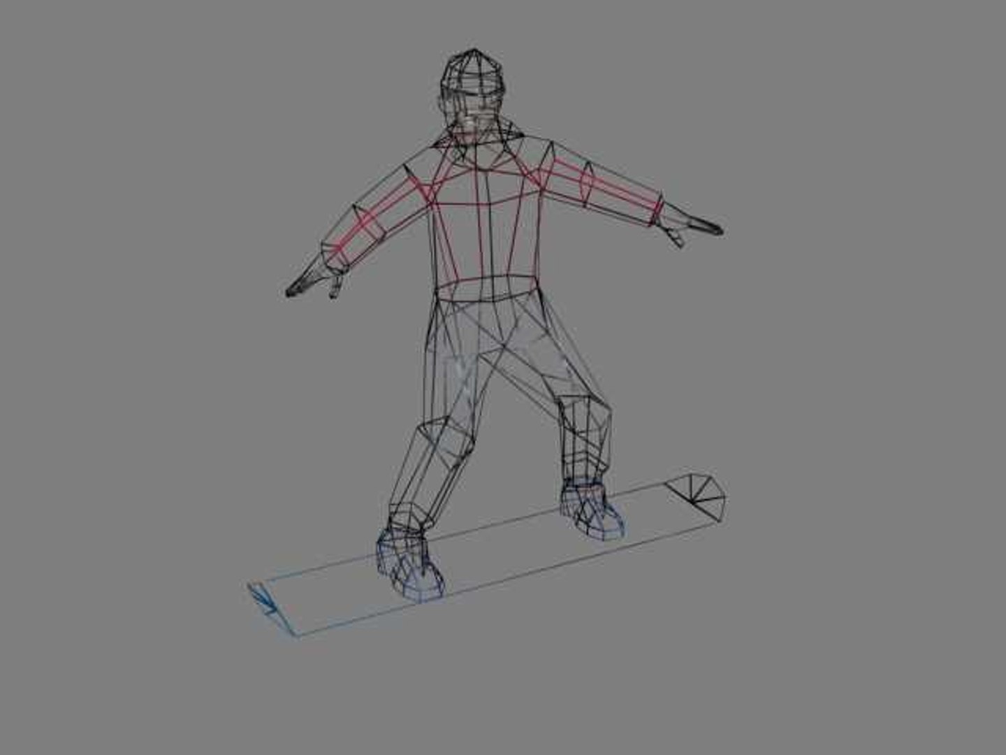 Snowboarder Rigged Including Animation 3d Max