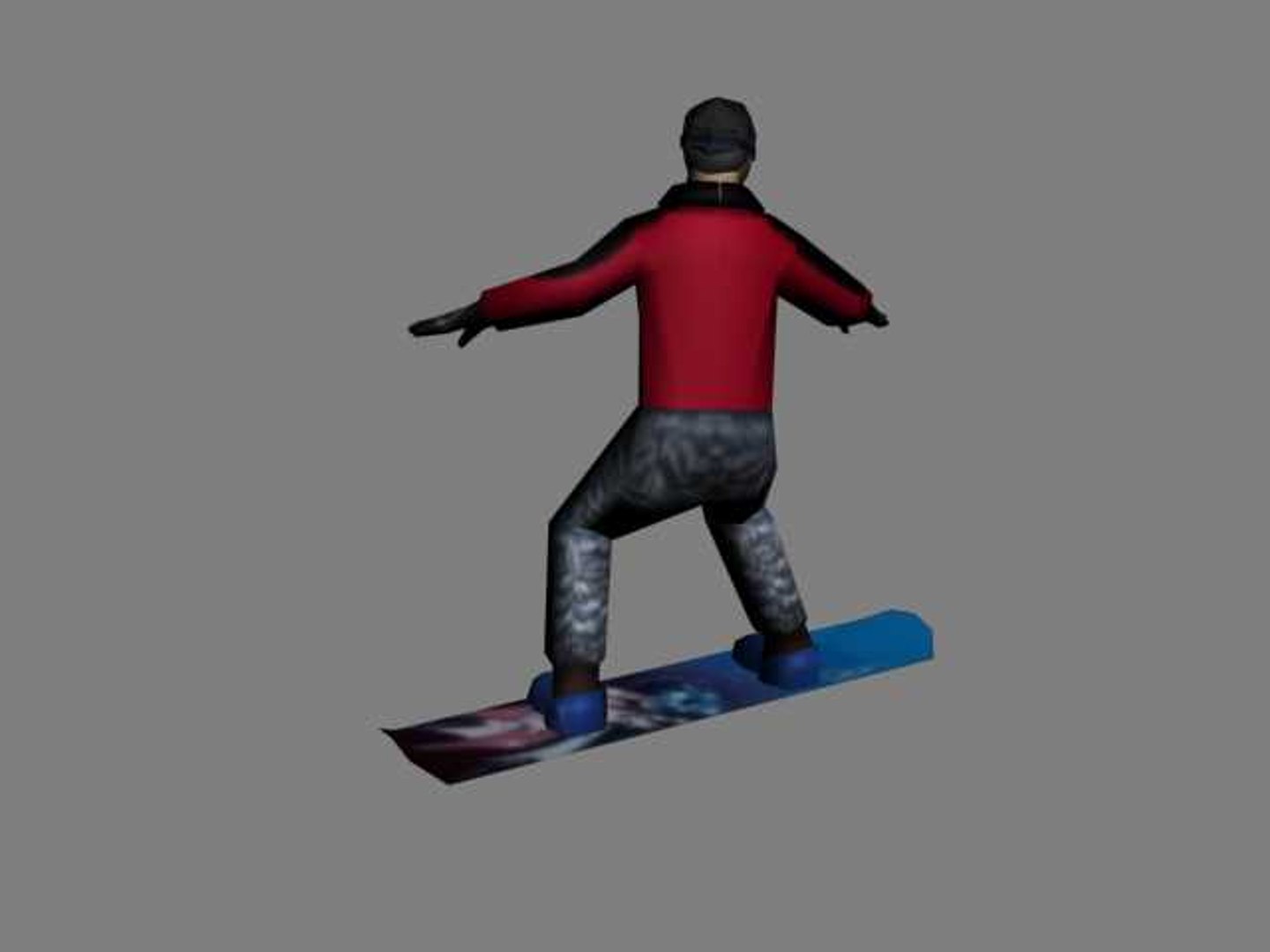 Snowboarder Rigged Including Animation 3d Max