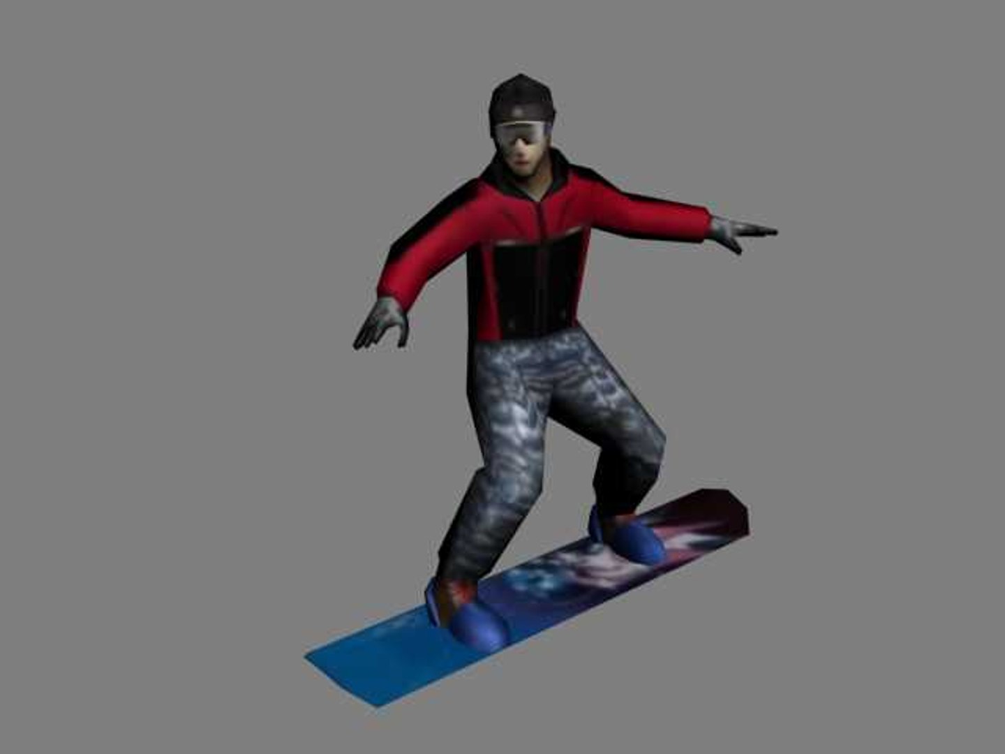 Snowboarder Rigged Including Animation 3d Max