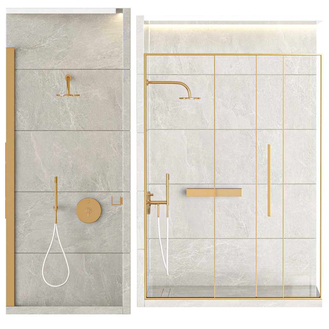 Shower Cabin With Partition 05 Model - TurboSquid 2233590