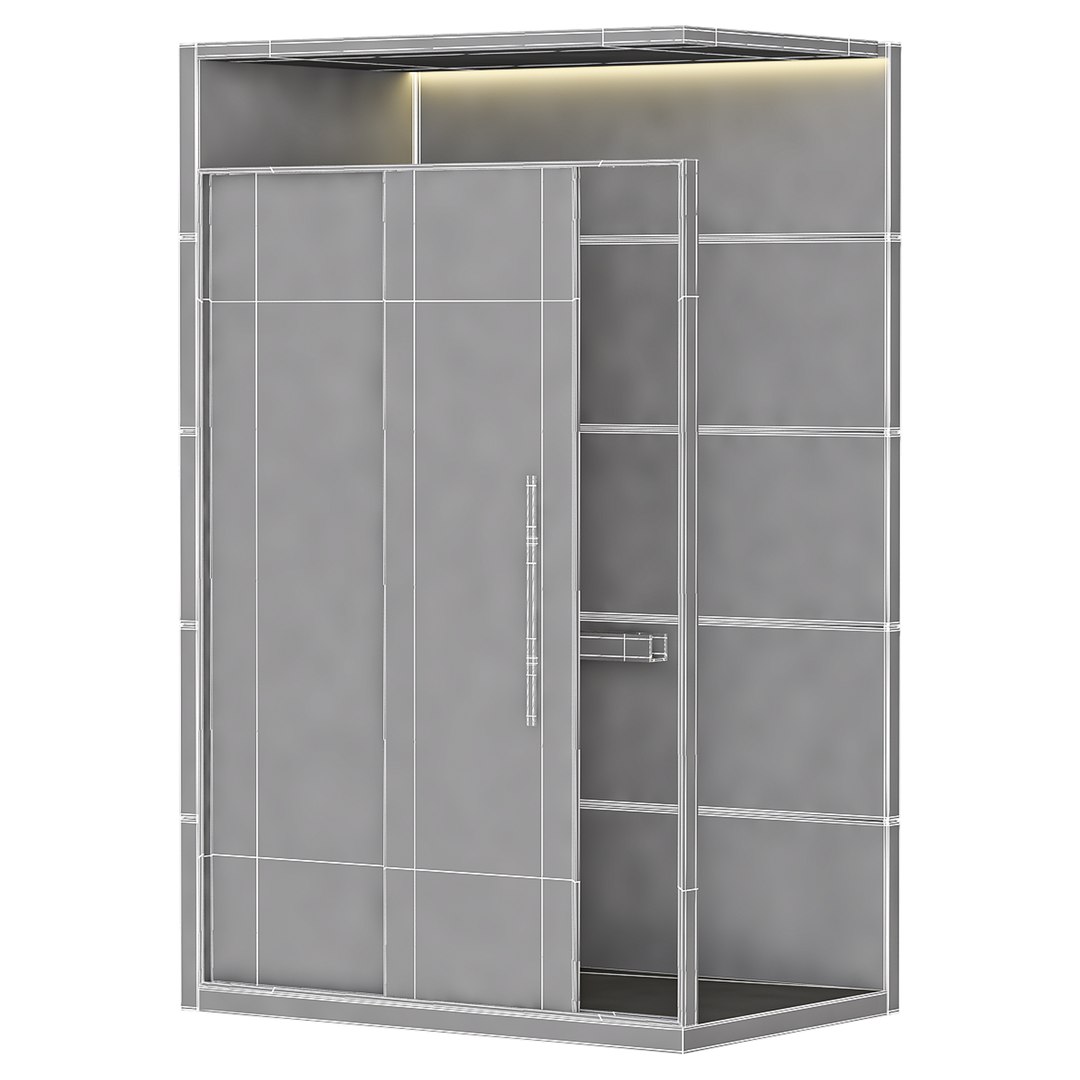 Shower Cabin With Partition 05 Model - TurboSquid 2233590